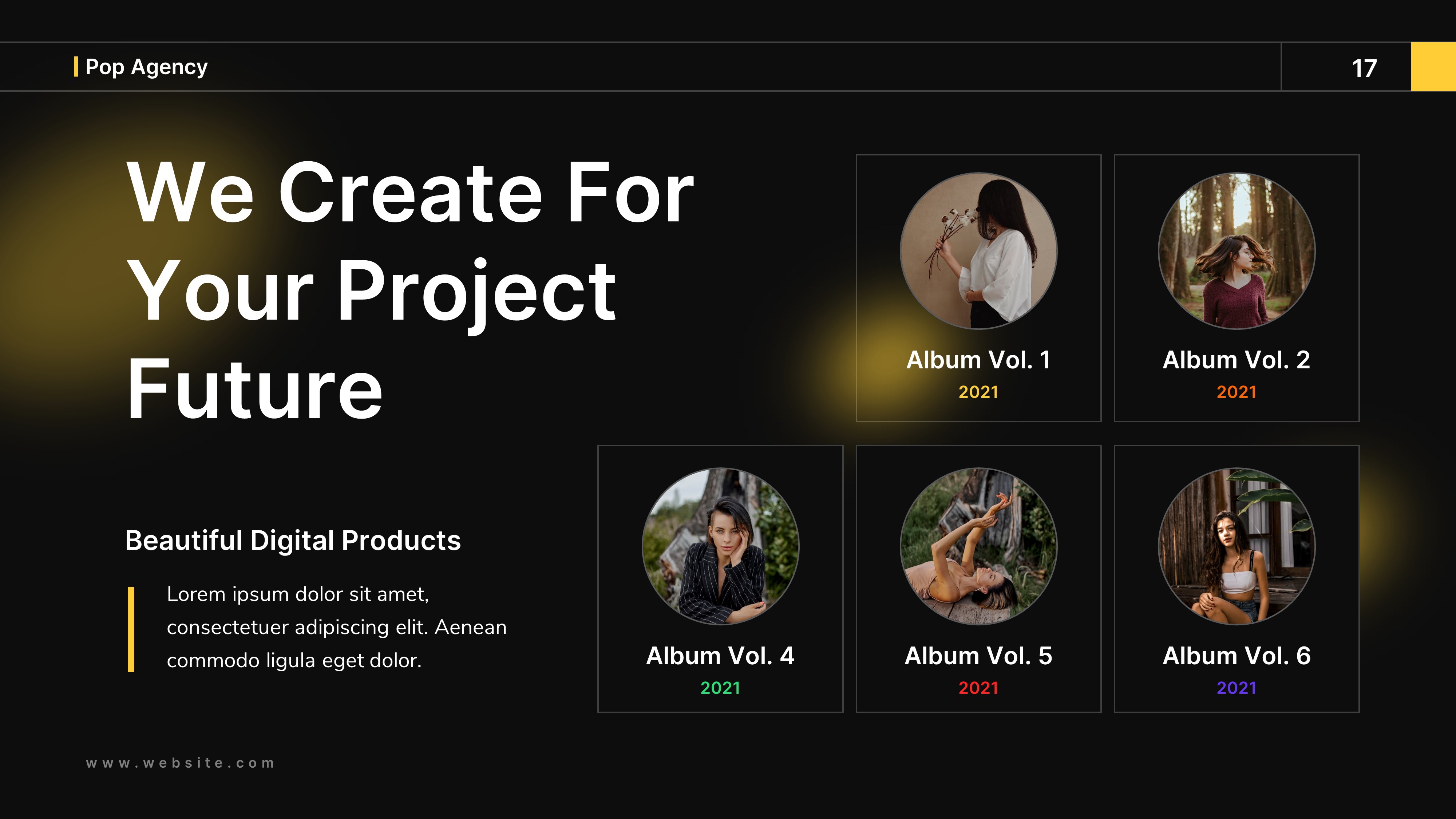 Pop Agency Creative Business PowerPoint Template, Presentation Templates