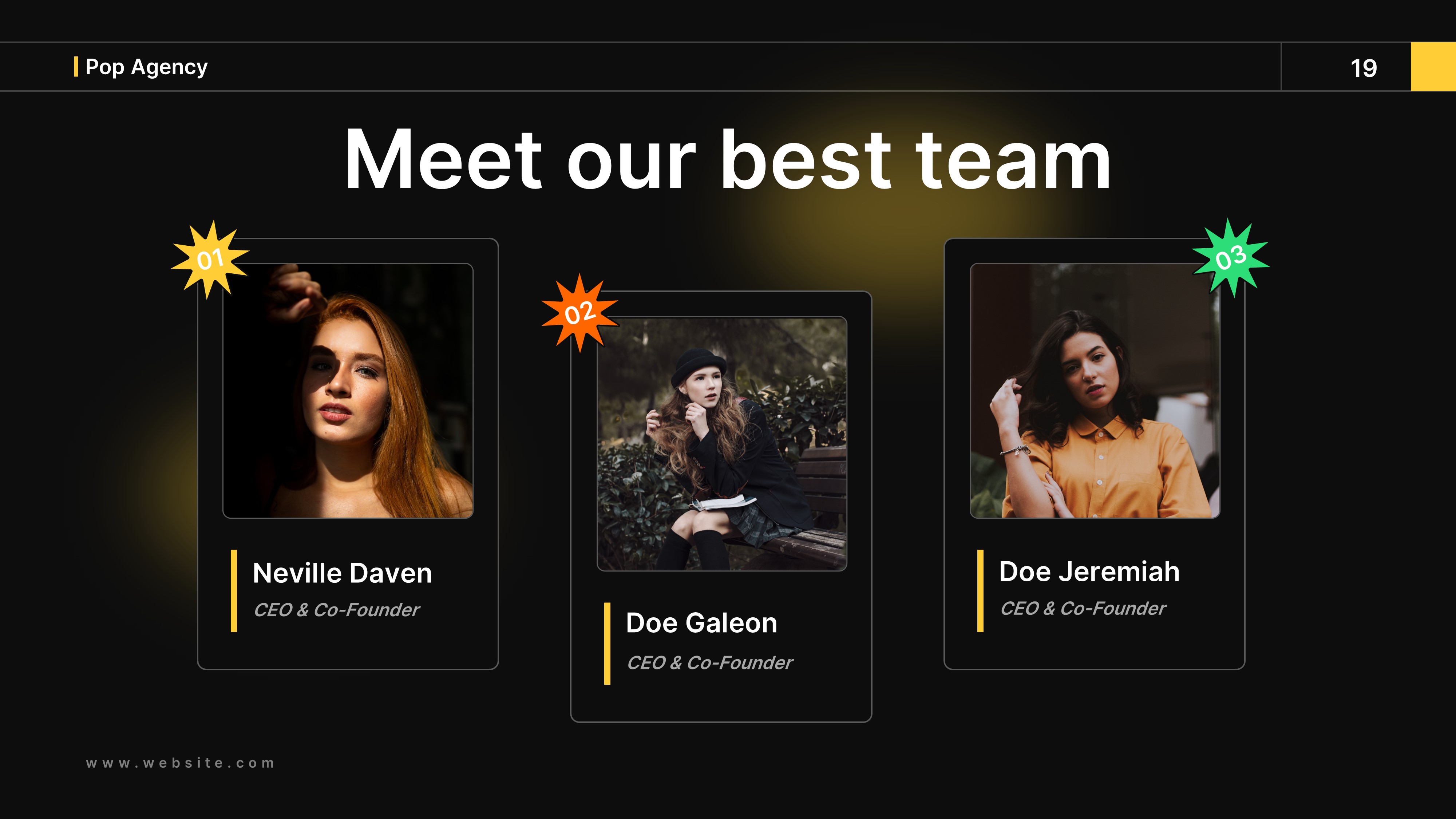 Pop Agency Creative Business PowerPoint Template, Presentation Templates