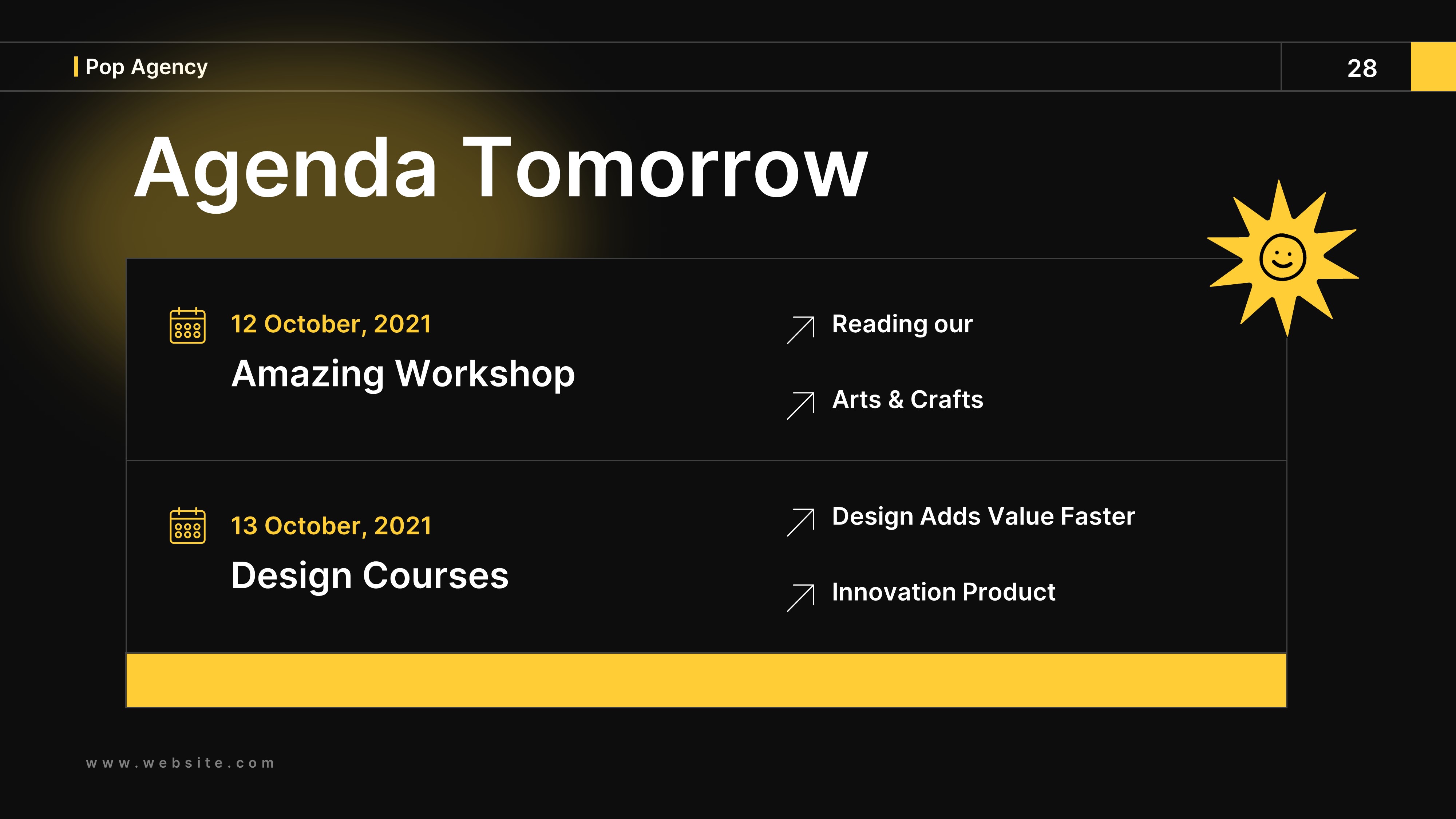 Pop Agency Creative Business PowerPoint Template, Presentation Templates