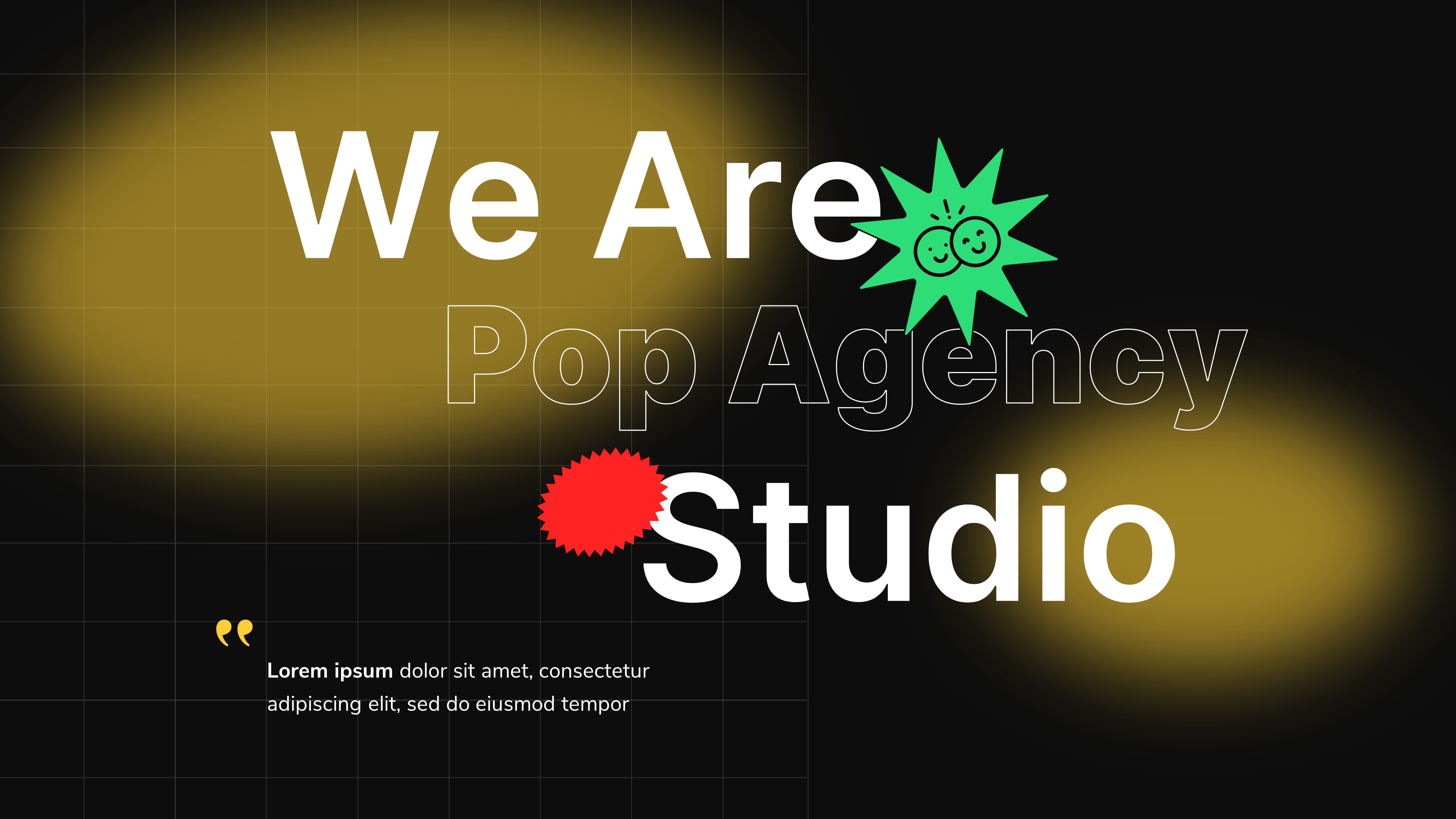 Pop Agency Creative Business PowerPoint Template, Presentation Templates