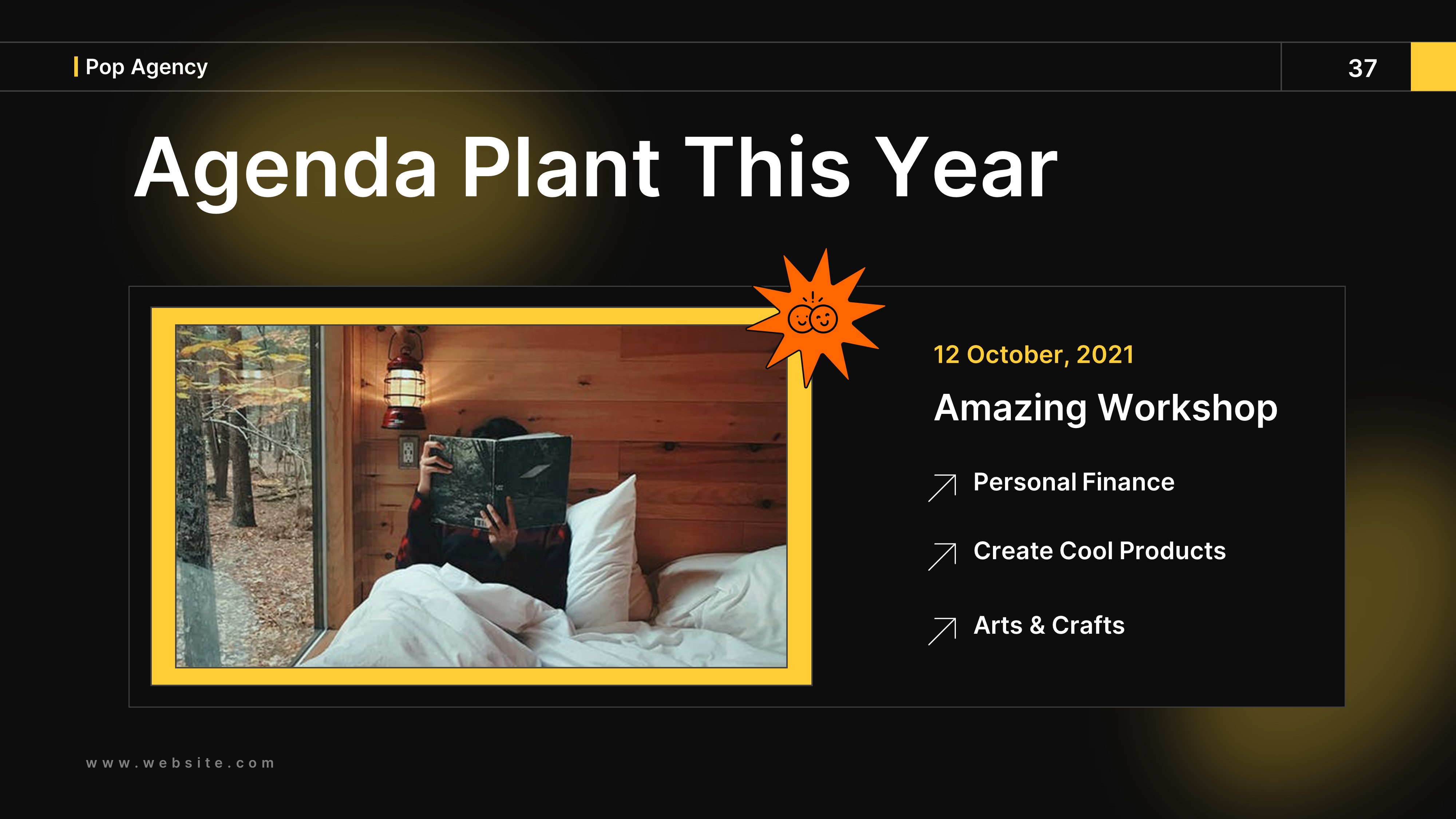 Pop Agency Creative Business PowerPoint Template, Presentation Templates