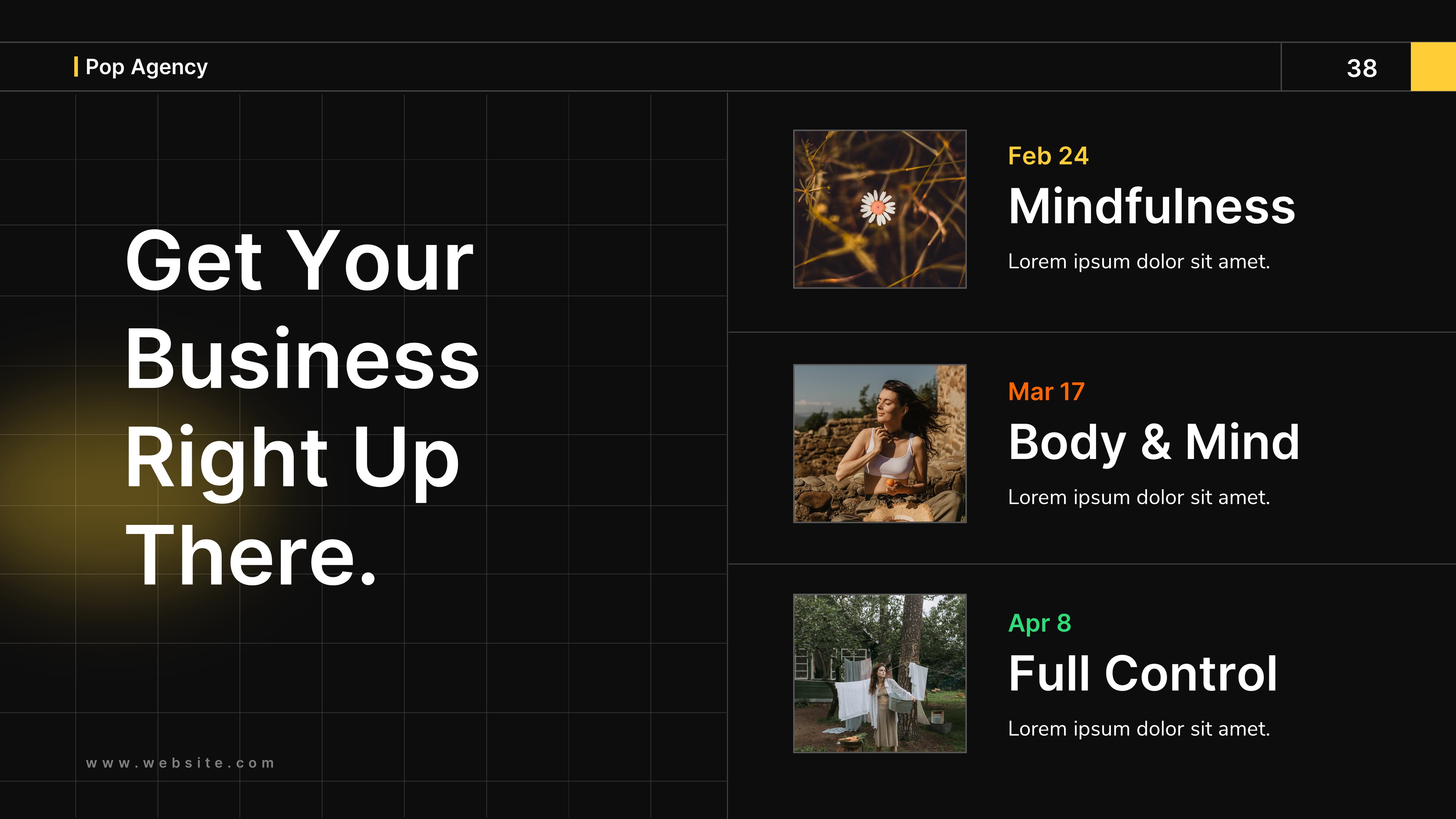 Pop Agency Creative Business PowerPoint Template, Presentation Templates