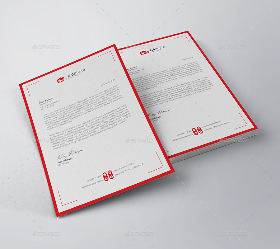 Photographer Letterhead, Print Templates | GraphicRiver