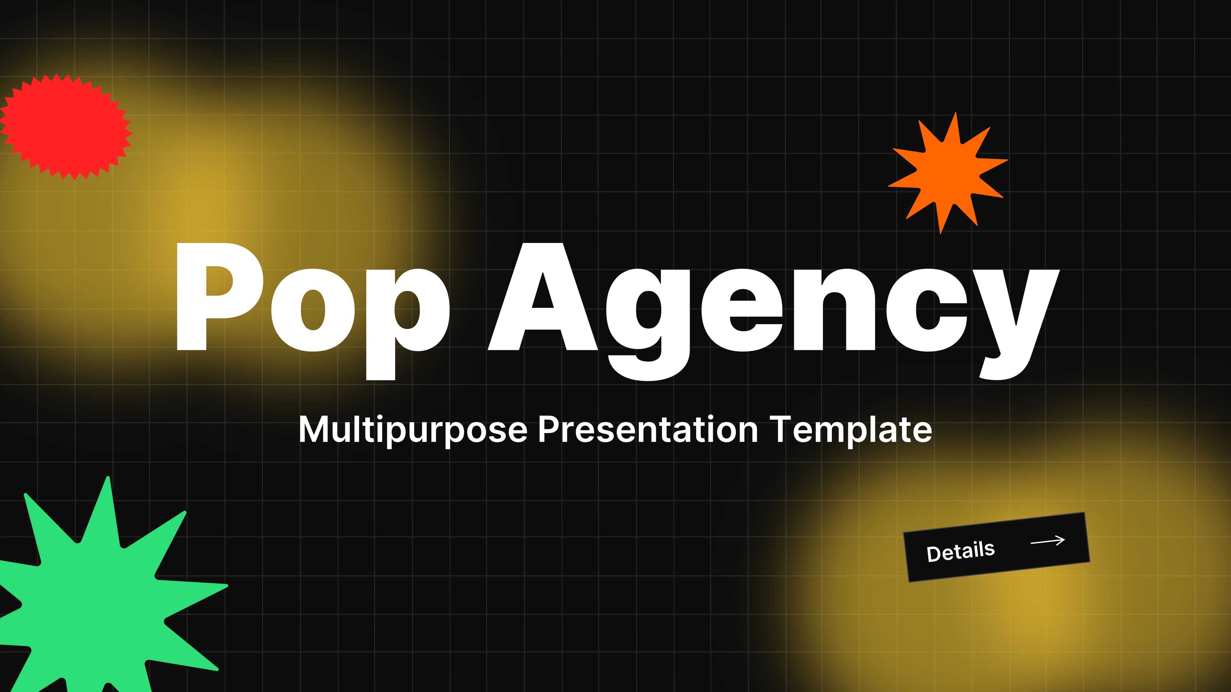 Pop Agency Creative Business Google Slide Template, Presentation Templates