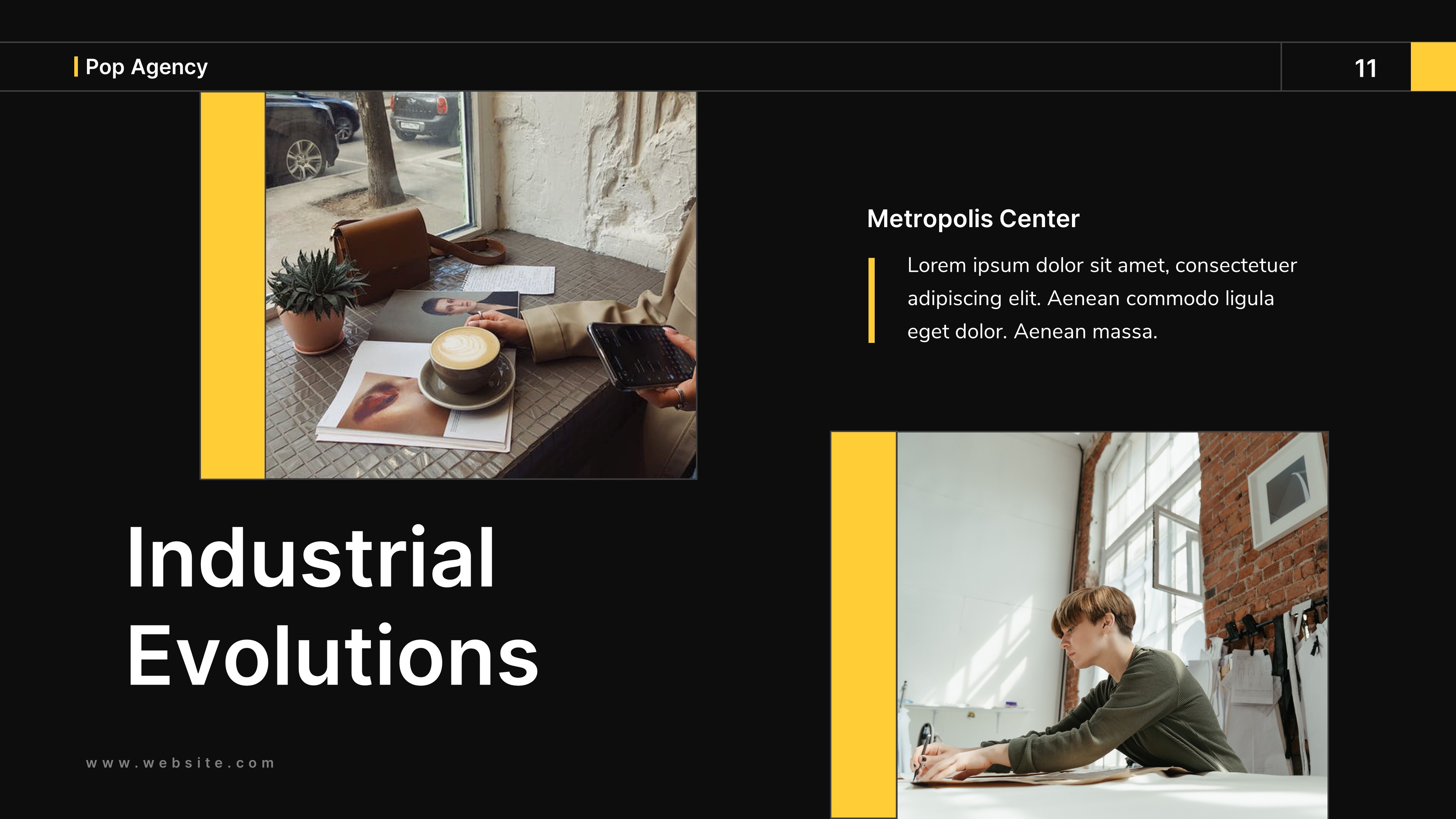 Pop Agency Creative Business Google Slide Template, Presentation Templates