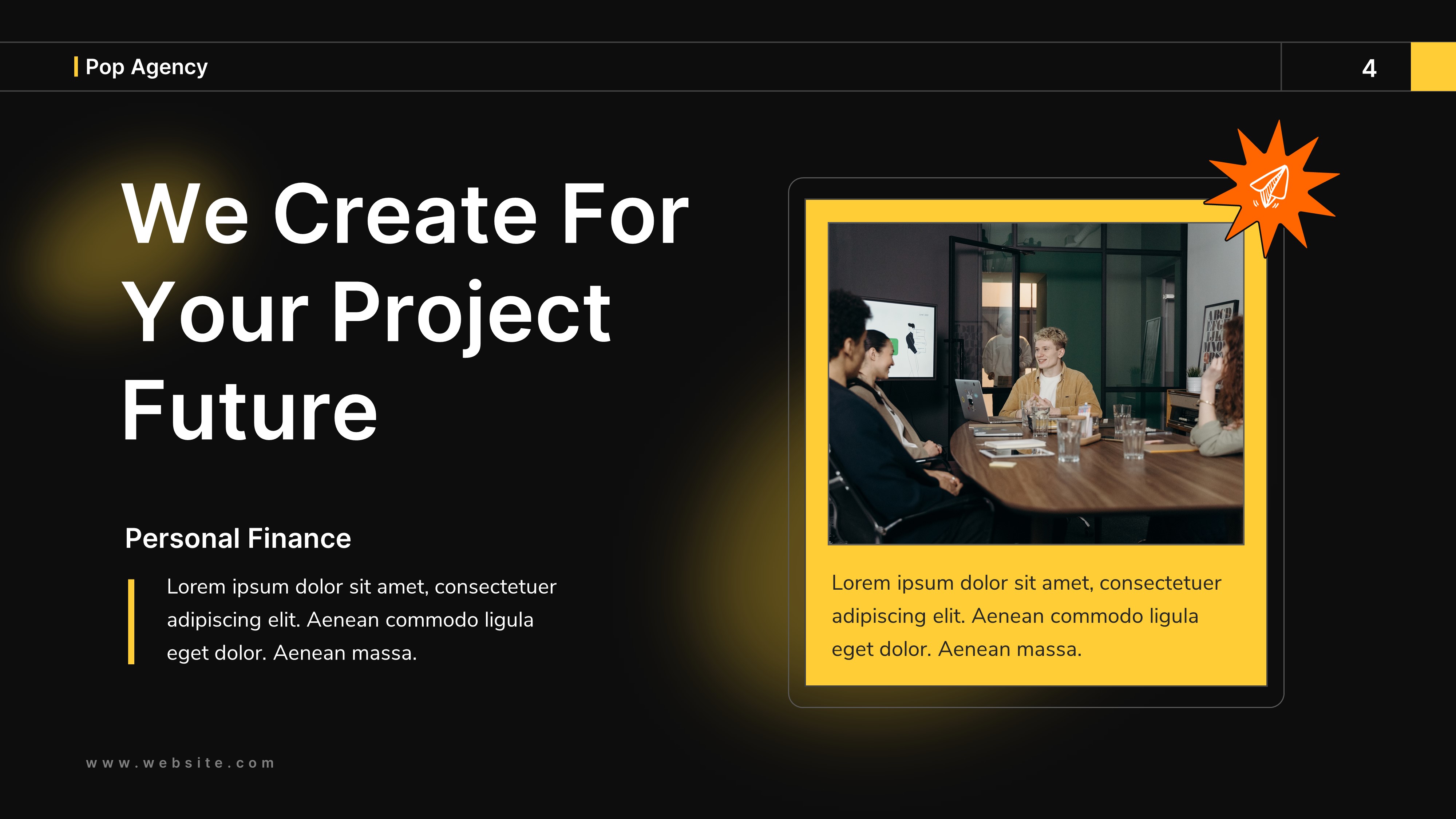 Pop Agency Creative Business Google Slide Template, Presentation Templates