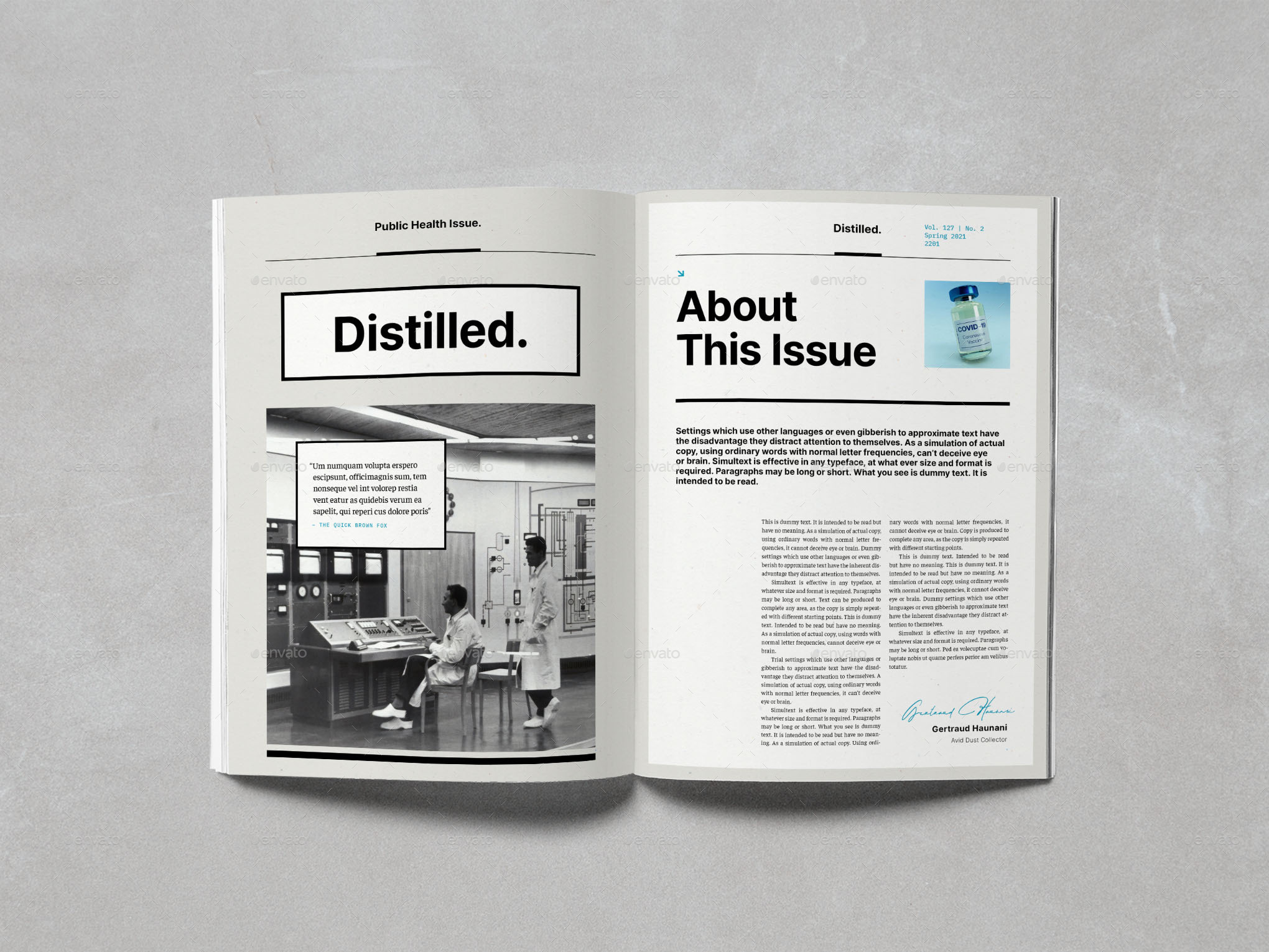 Distilled Magazine 32 Pages InDesign Template, Print Templates ...