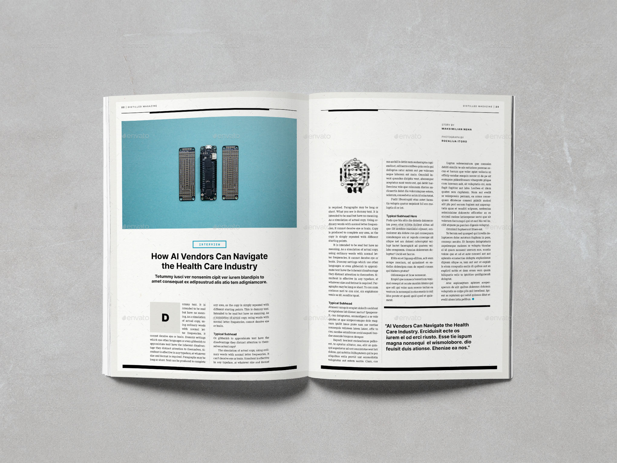Distilled Magazine 32 Pages InDesign Template, Print Templates ...