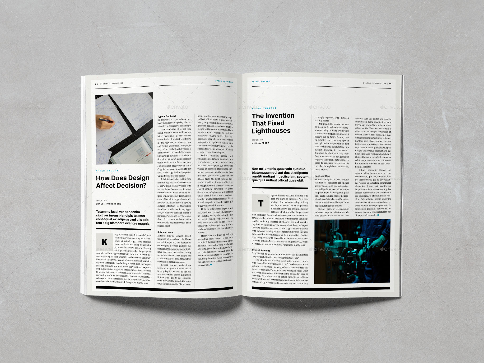 Distilled Magazine 32 Pages InDesign Template, Print Templates ...