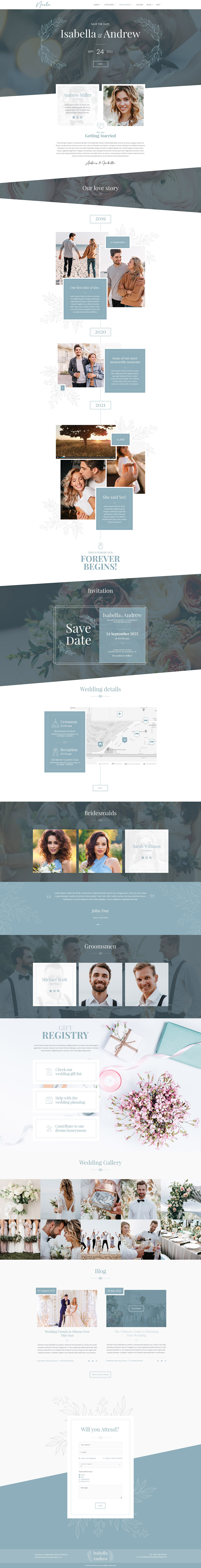 Neela - One-Page/Multi-page Wedding HTML5 Template by WiselyThemes