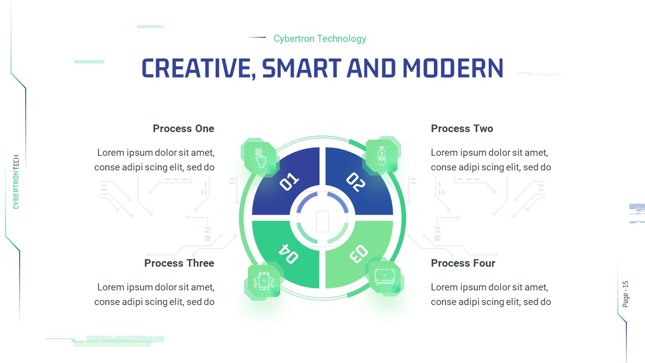 Cybertron Modern Technology PowerPoint Template, Presentation Templates