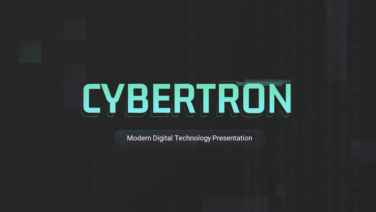 Cybertron Modern Technology PowerPoint Template, Presentation Templates