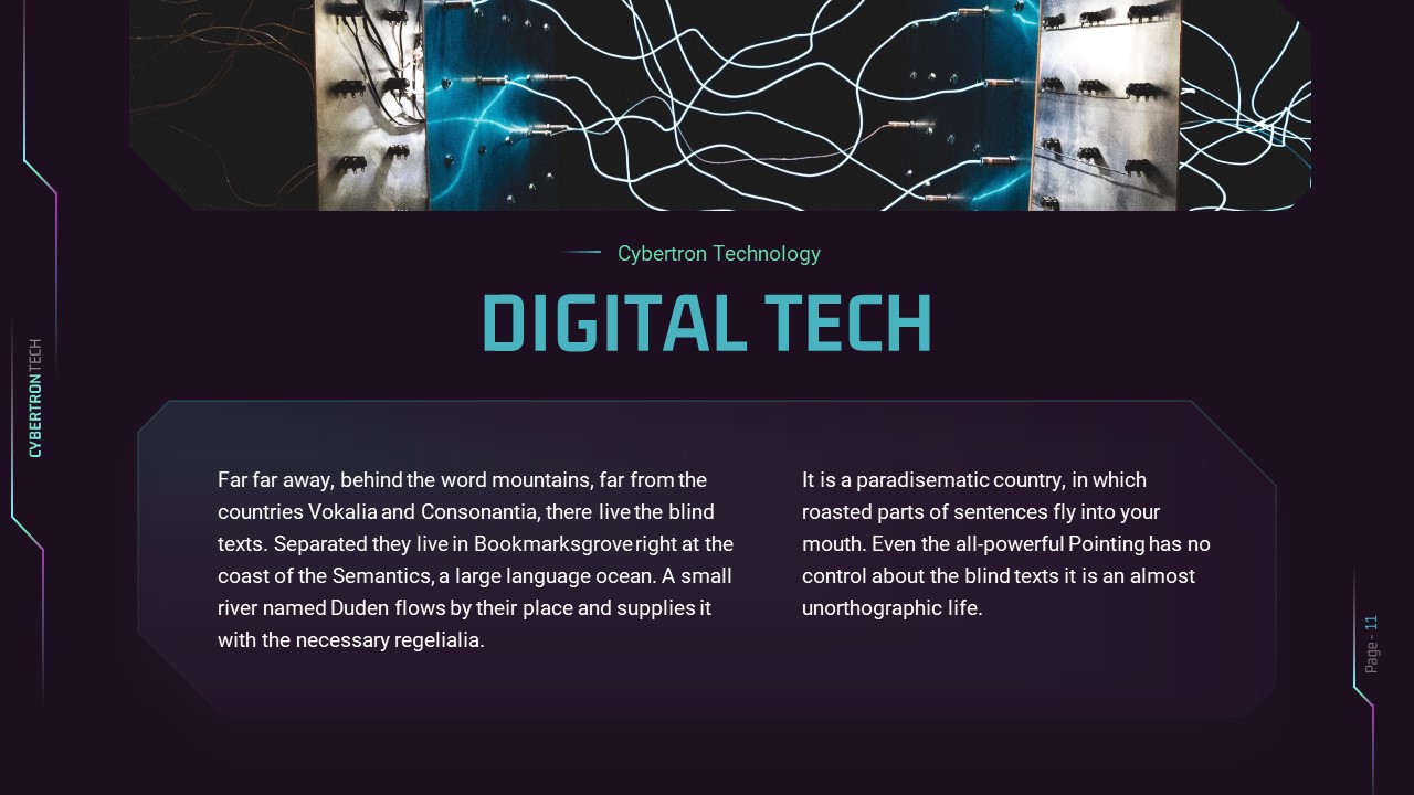 Cybertron Modern Technology PowerPoint Template, Presentation Templates