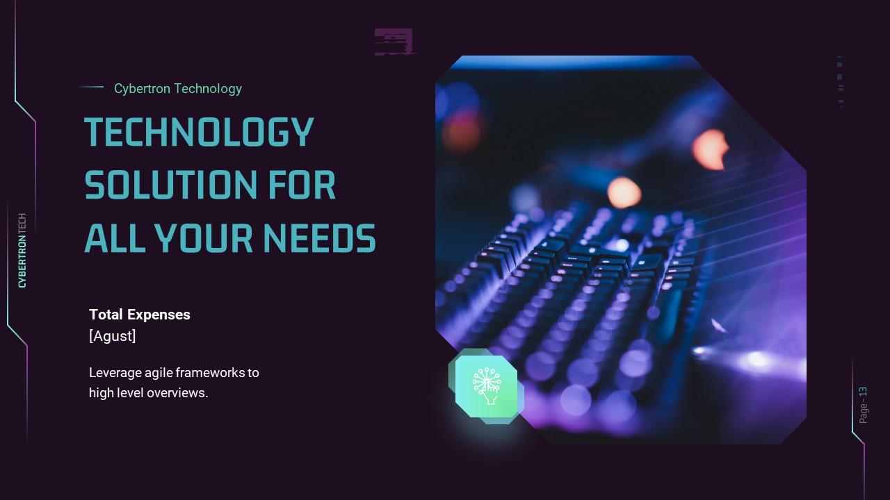 Cybertron Modern Technology PowerPoint Template, Presentation Templates