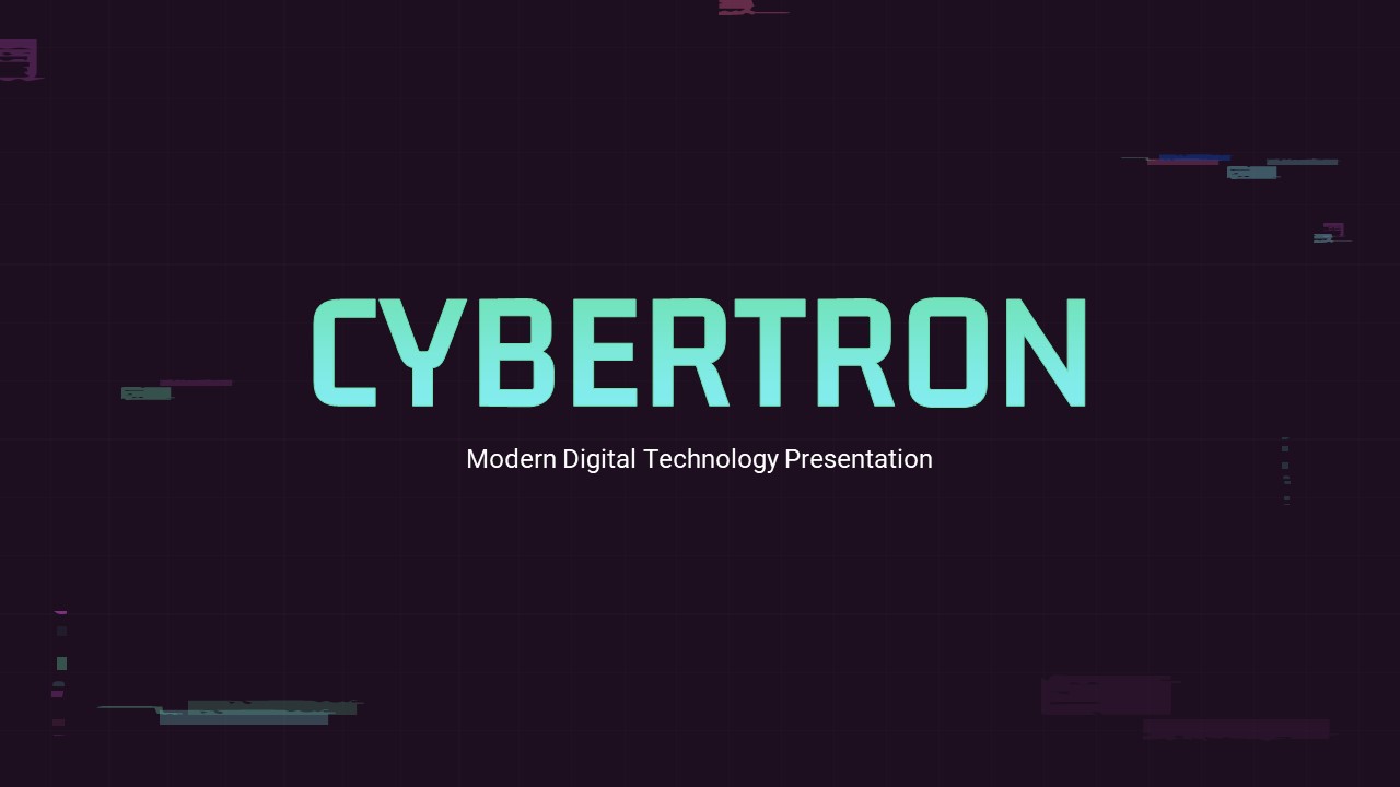 Cybertron Modern Technology PowerPoint Template, Presentation Templates