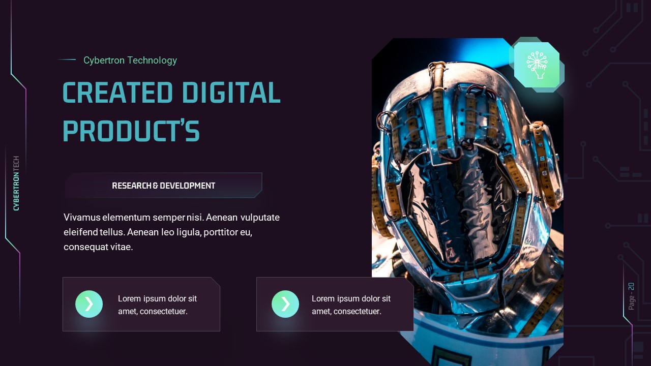 Cybertron Modern Technology PowerPoint Template, Presentation Templates