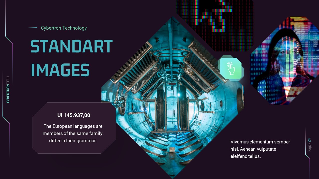 Cybertron Modern Technology PowerPoint Template, Presentation Templates