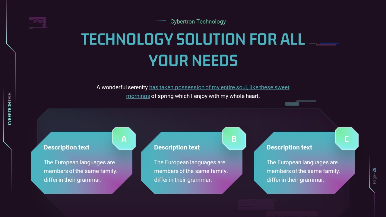Cybertron Modern Technology PowerPoint Template, Presentation Templates