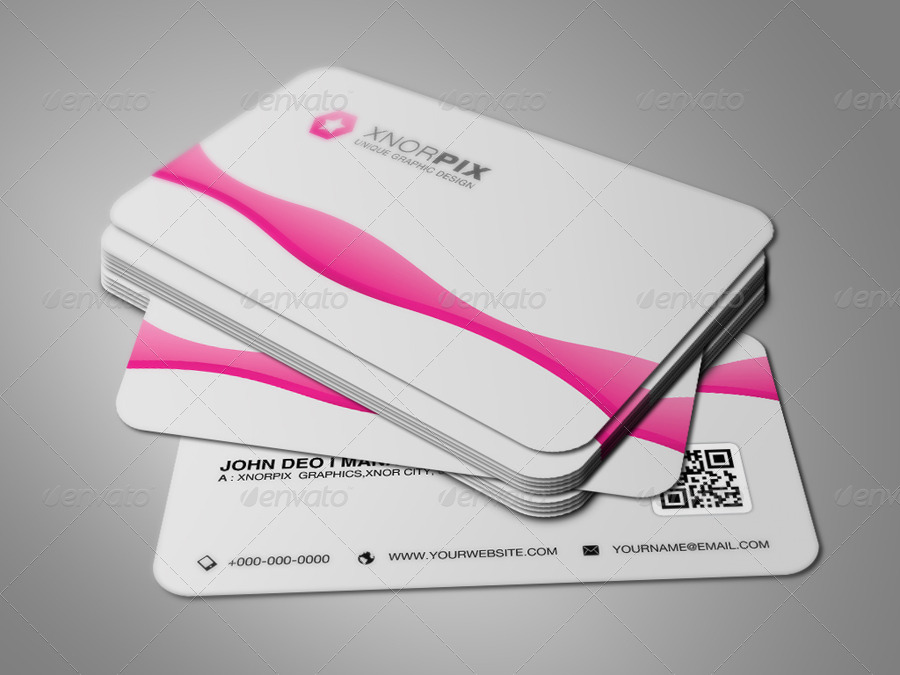 Pink Business Card, Print Templates | GraphicRiver