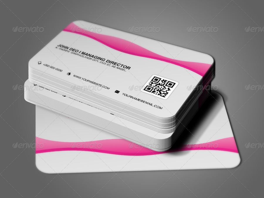 Pink Business Card, Print Templates | GraphicRiver