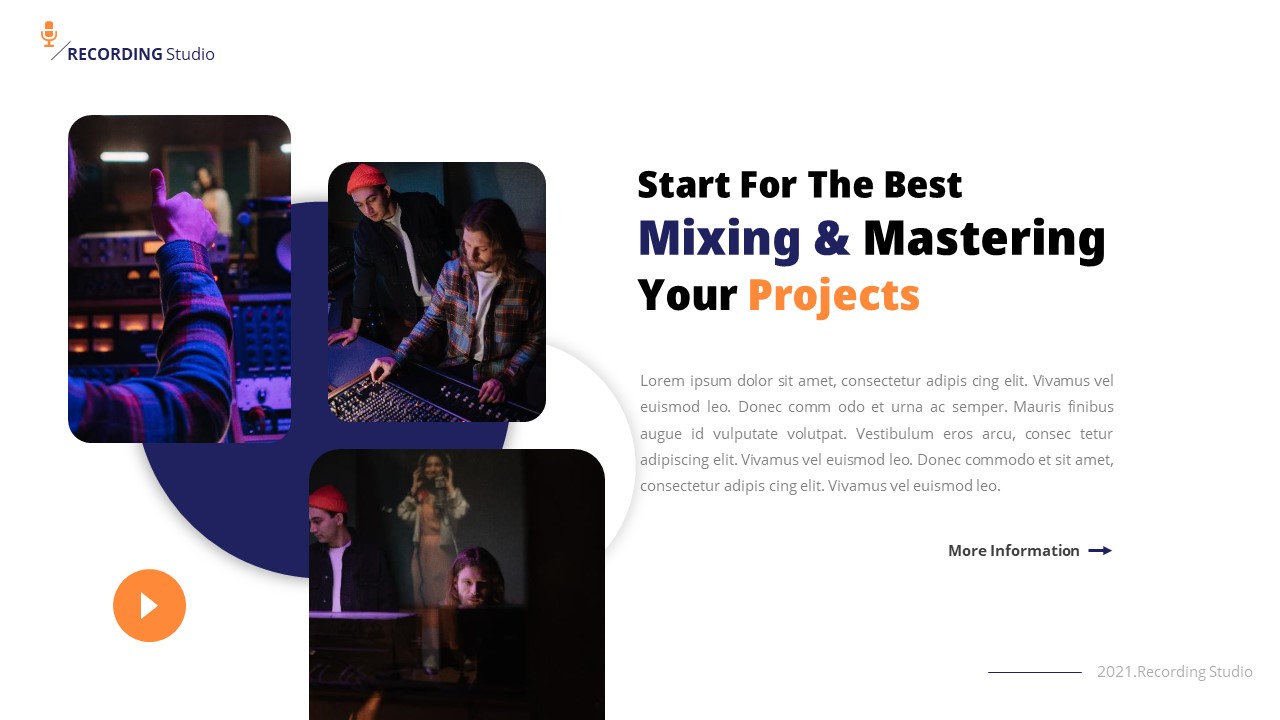 Recording Studio Powerpoint Template, Presentation Templates | GraphicRiver