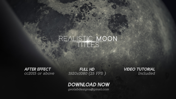Realistic Moon Titles l Out of The World l Space Titles, After Effects ...