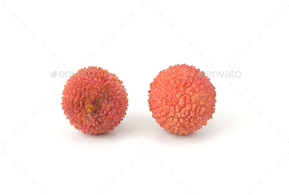 Lychee. Fresh lychees isolated on white background Stock Photo by ...