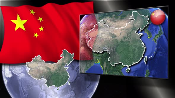 China Flag And Map Animation, Motion Graphics | VideoHive