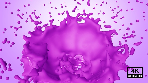 Big Purple Paint Splash 4K, Motion Graphics | VideoHive
