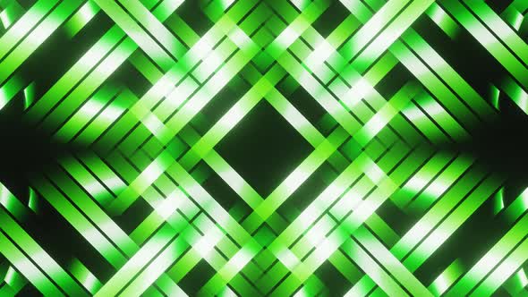 Green Romb and Lines Abstract Flashing Led Neon Vj Loop Animation ...