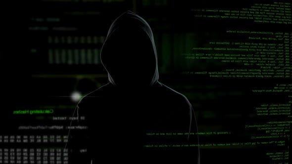 Hacker Push Button on Virtual Screen, Unsuccessful Hacking, Face ... Hacker Push Button on Virtual Screen, Unsuccessful Hacking, Face ...