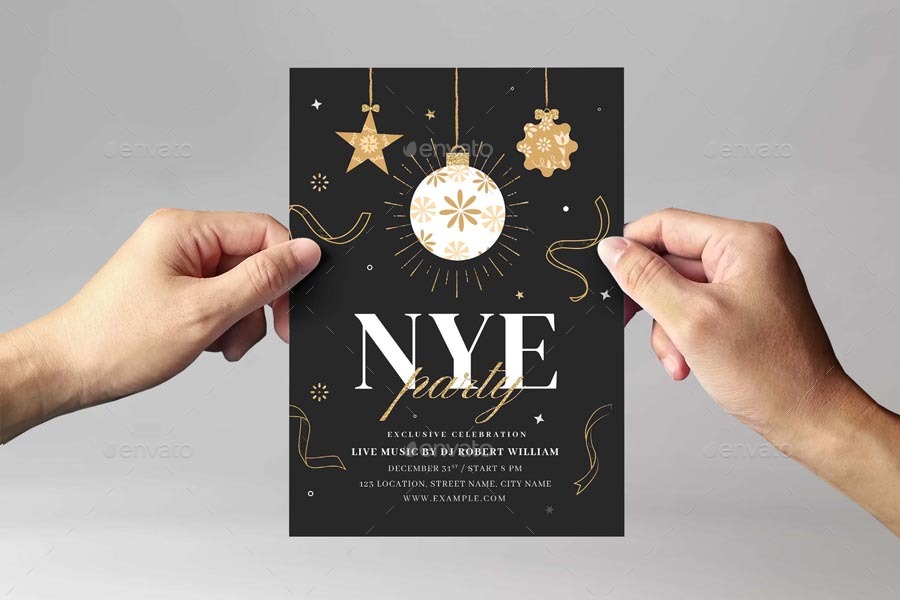 NYE Party Flyer template, Print Templates | GraphicRiver
