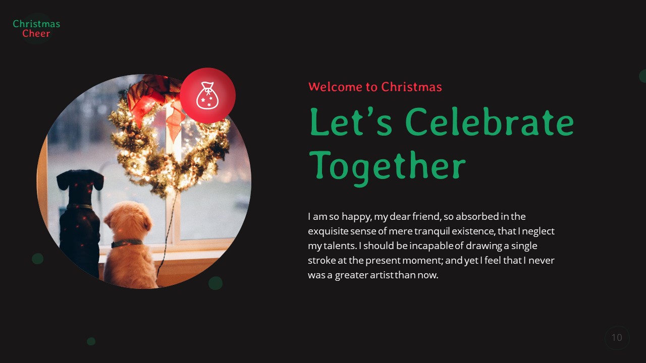 Christmas Cheer Creative PowerPoint Template, Presentation Templates