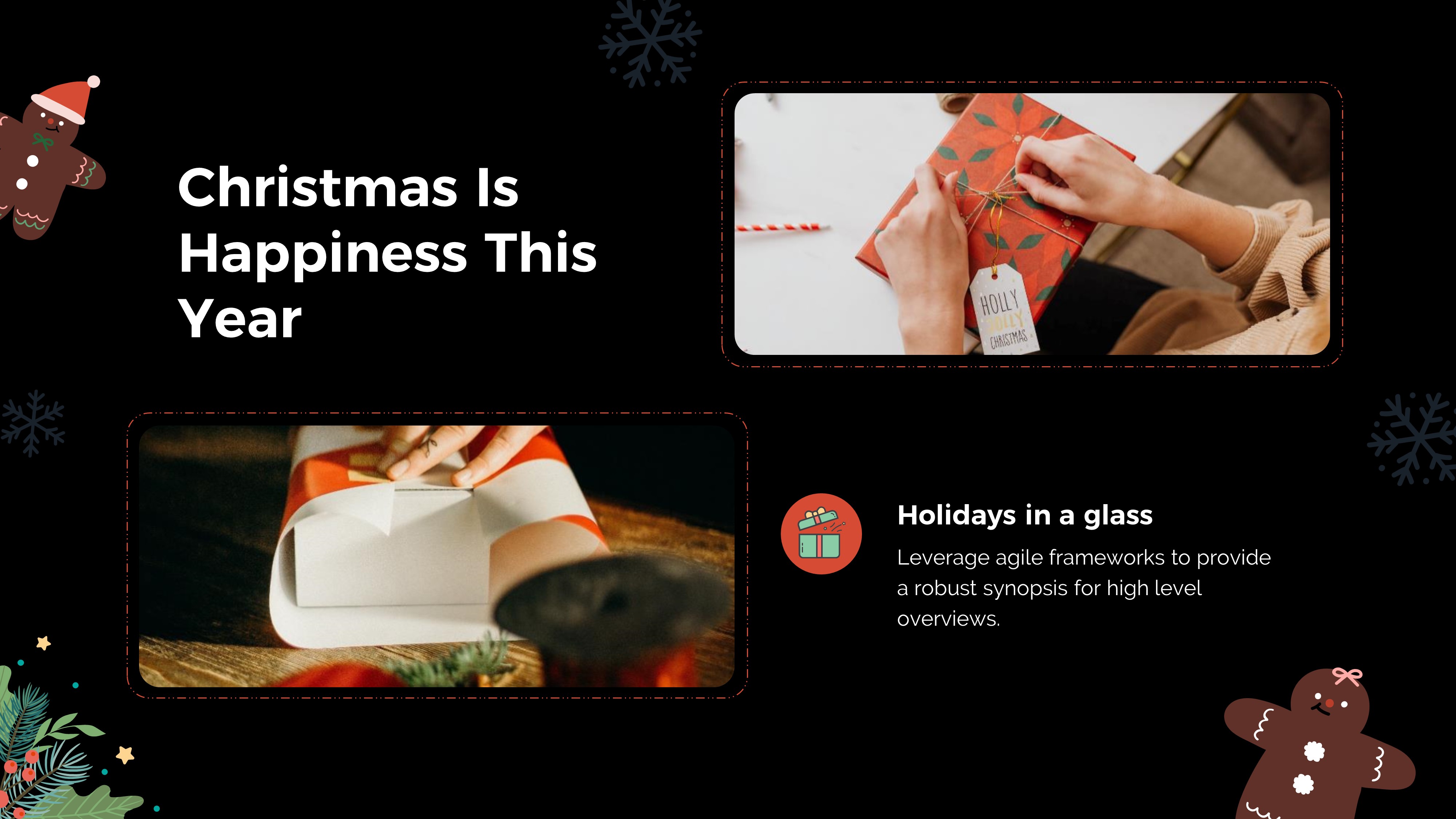 Christmas Festive Creative PowerPoint Template, Presentation Templates