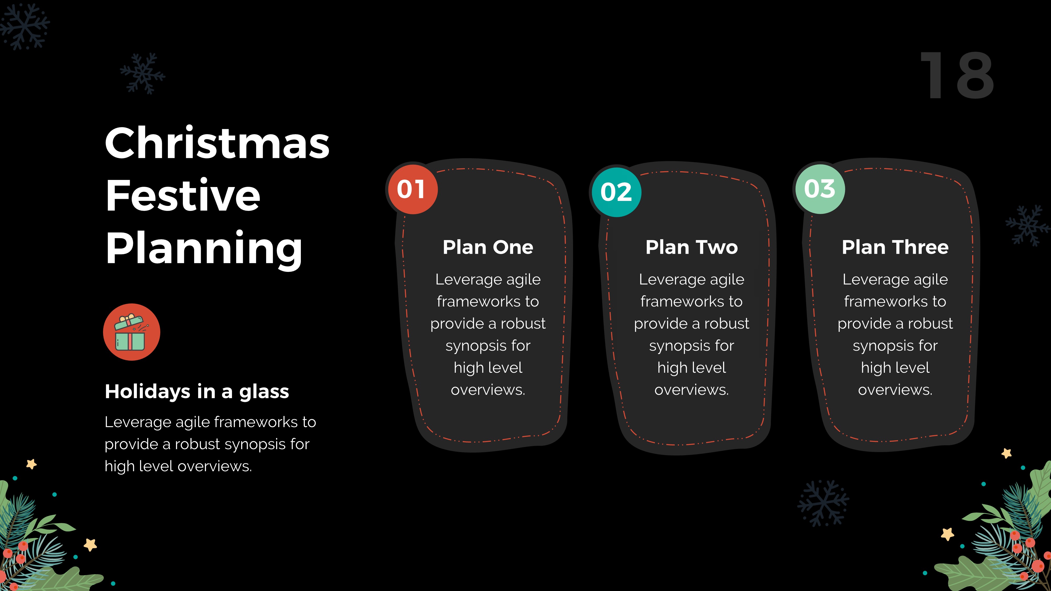 Christmas Festive Creative PowerPoint Template, Presentation Templates