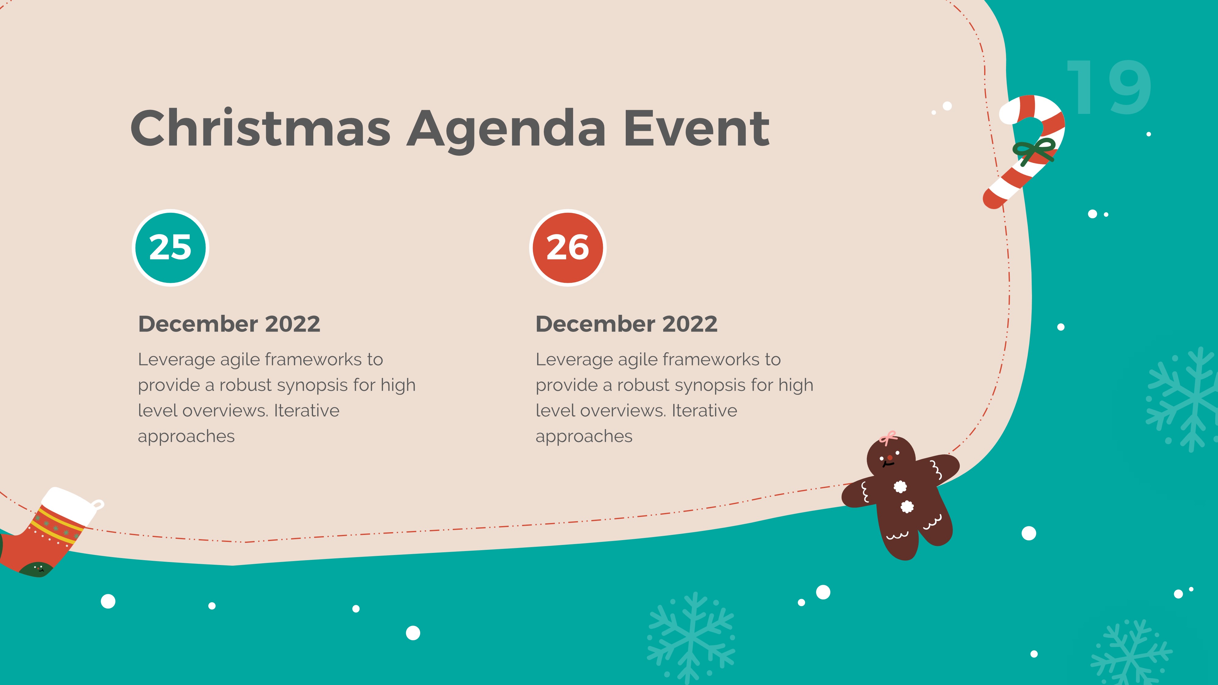 Christmas Festive Creative PowerPoint Template, Presentation Templates