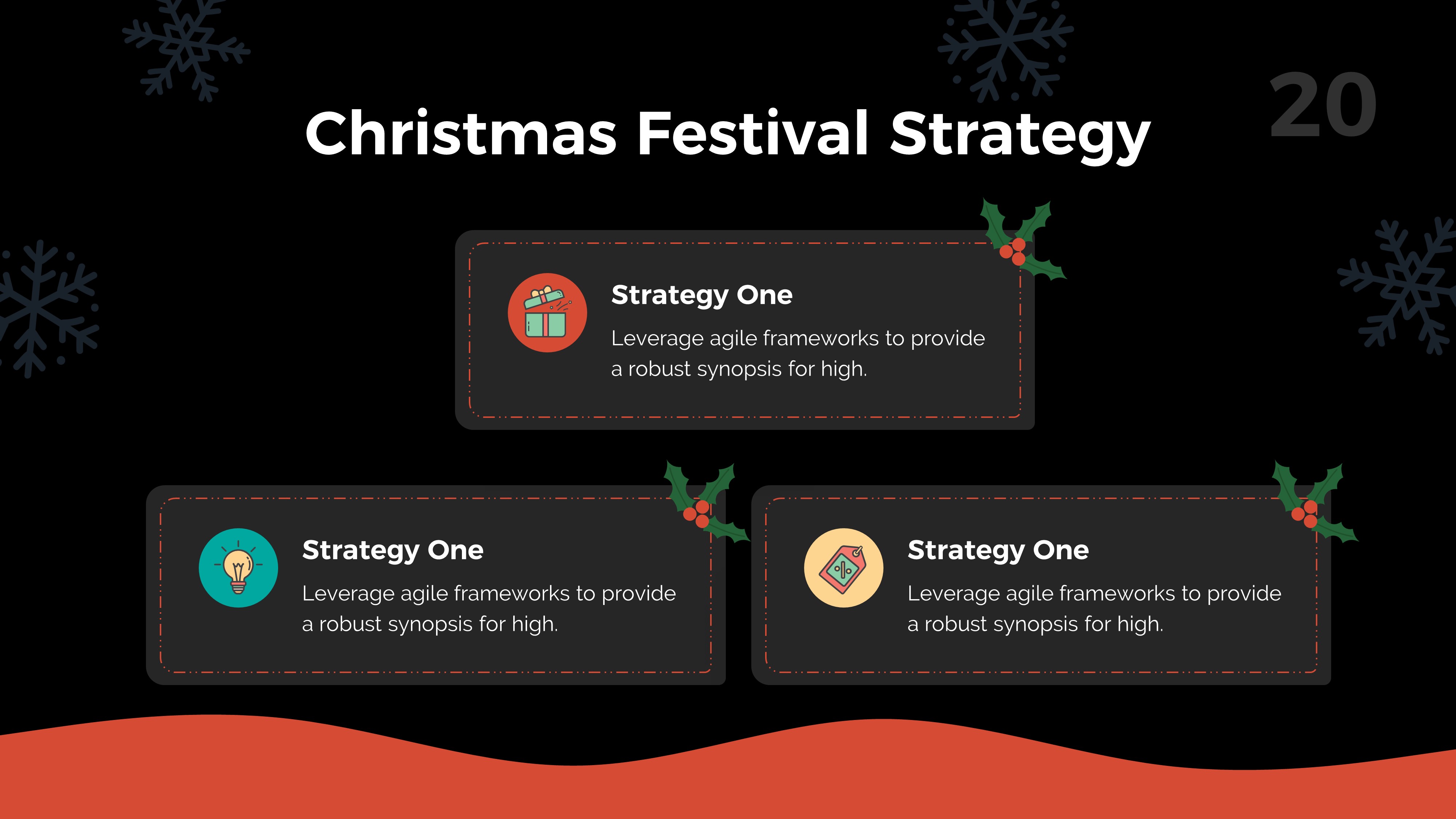 Christmas Festive Creative PowerPoint Template, Presentation Templates