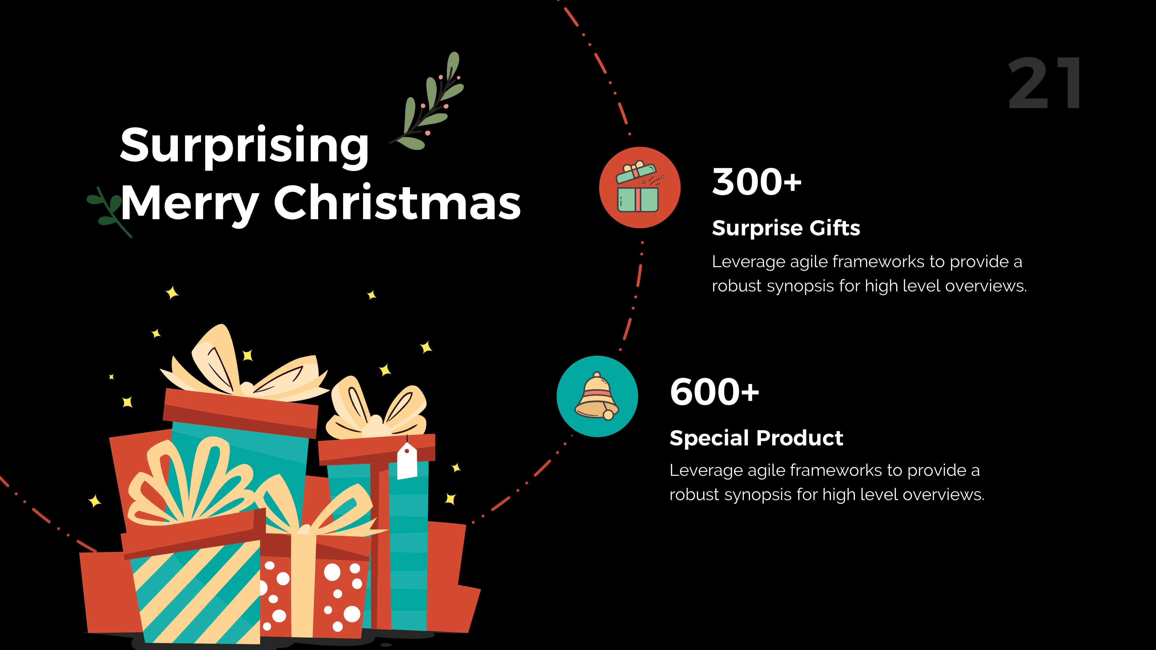 Christmas Festive Creative PowerPoint Template, Presentation Templates