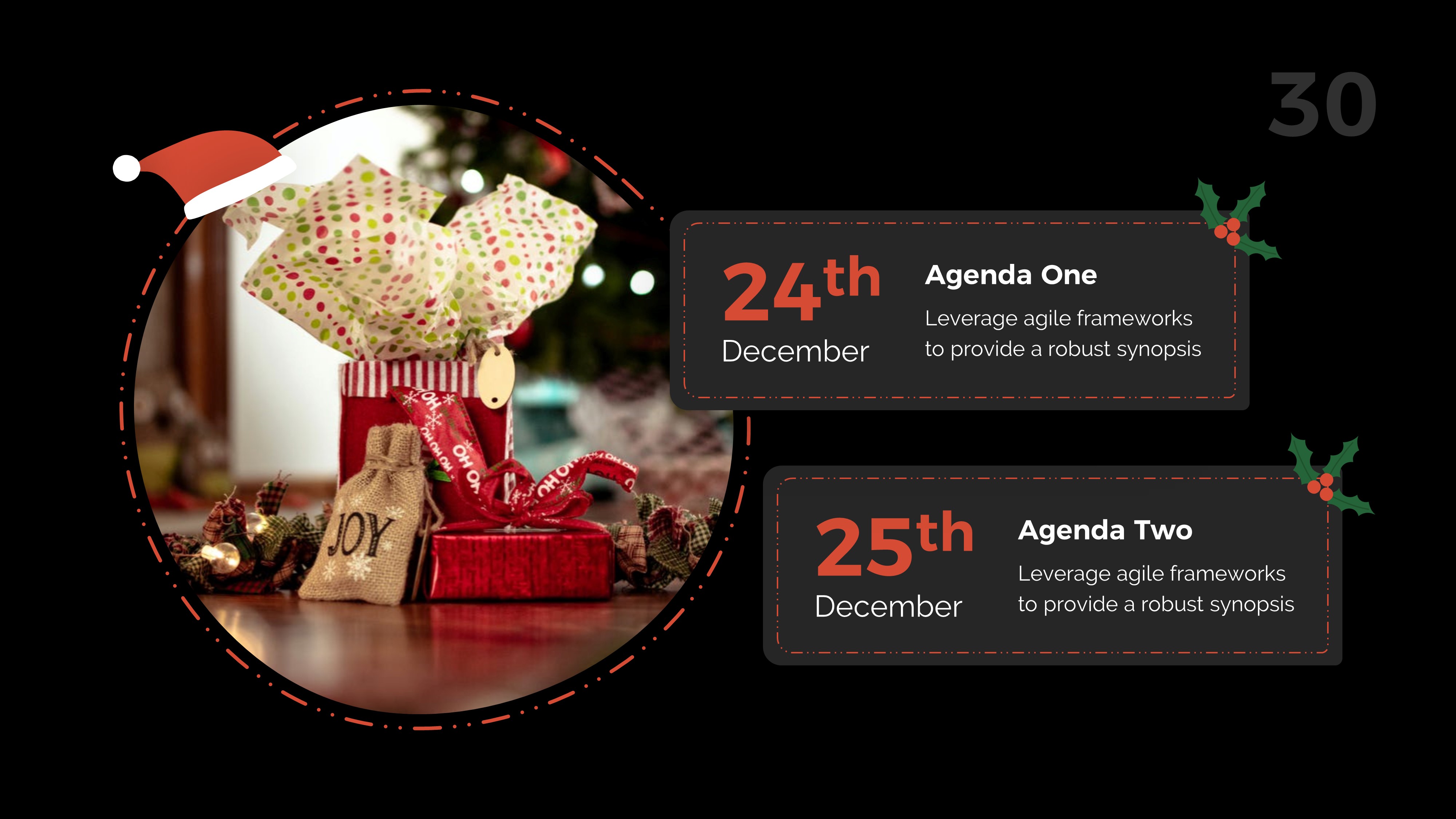 Christmas Festive Creative PowerPoint Template, Presentation Templates