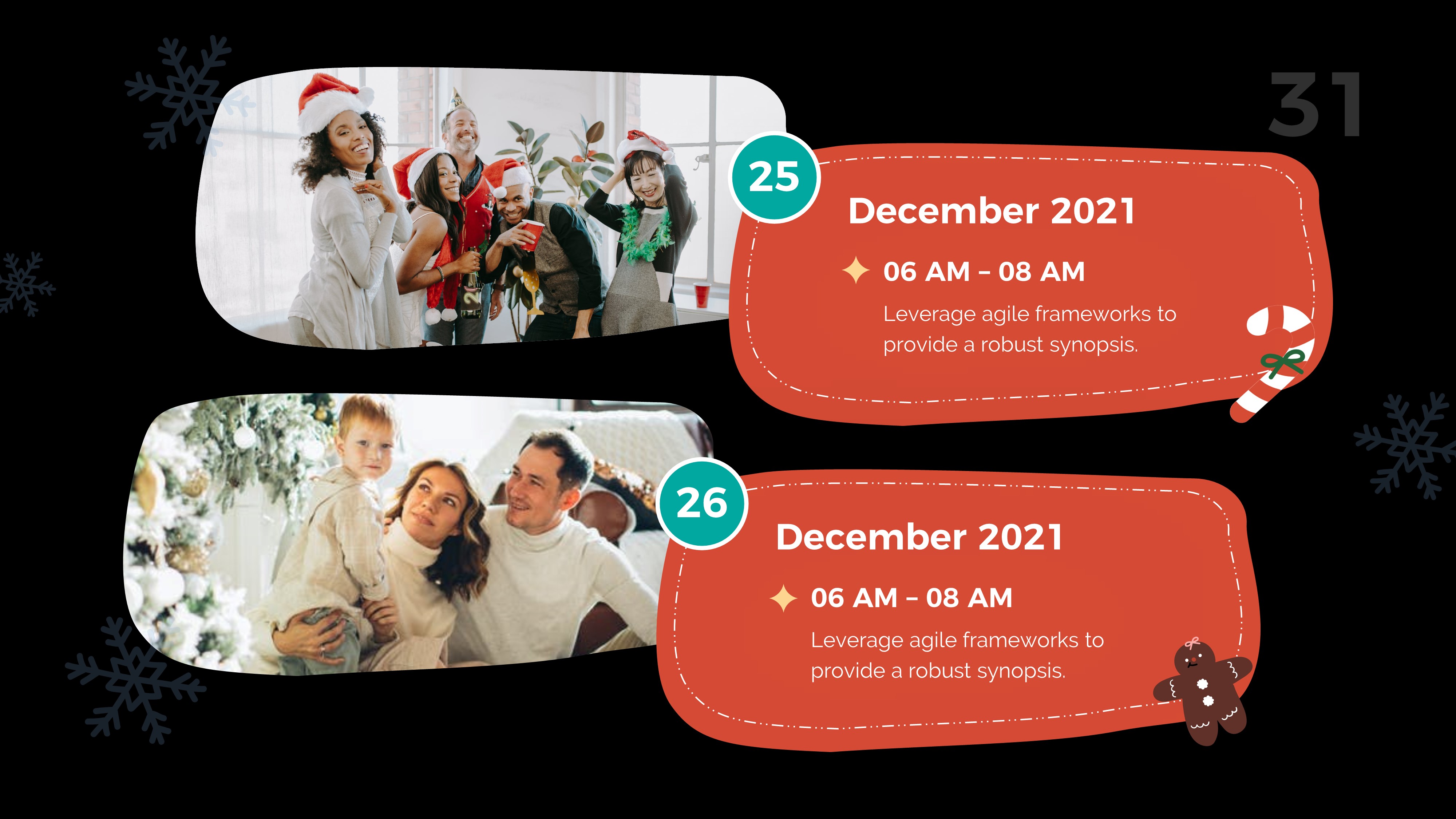 Christmas Festive Creative PowerPoint Template, Presentation Templates