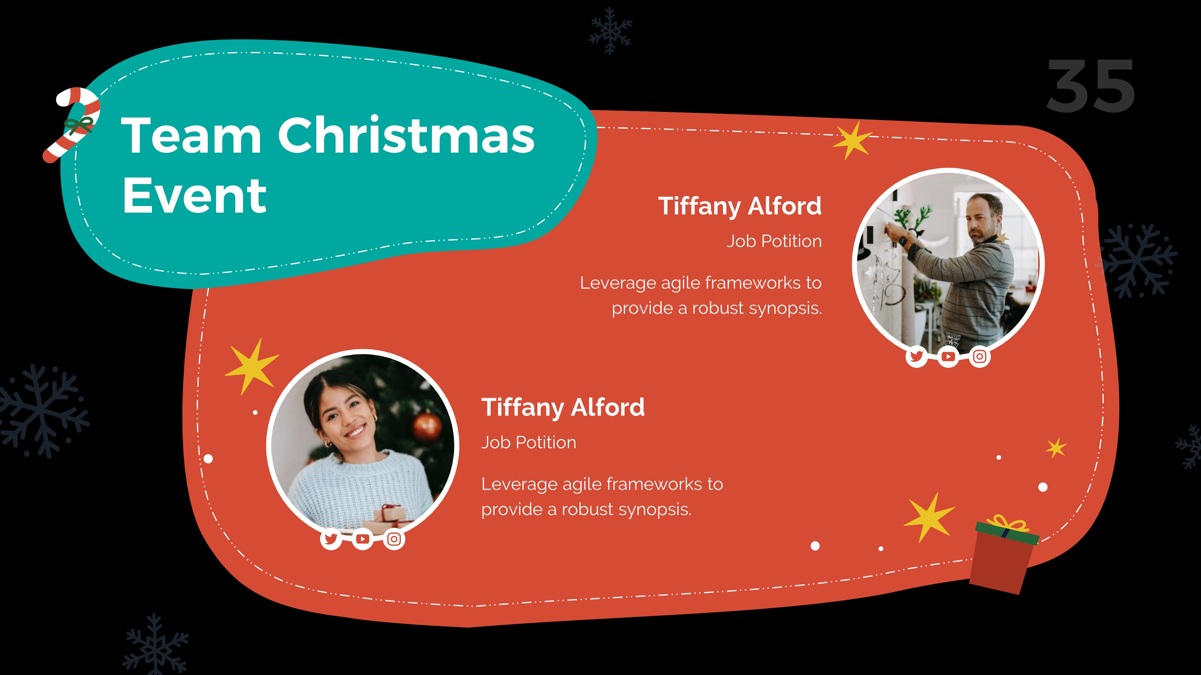 Christmas Festive Creative PowerPoint Template, Presentation Templates
