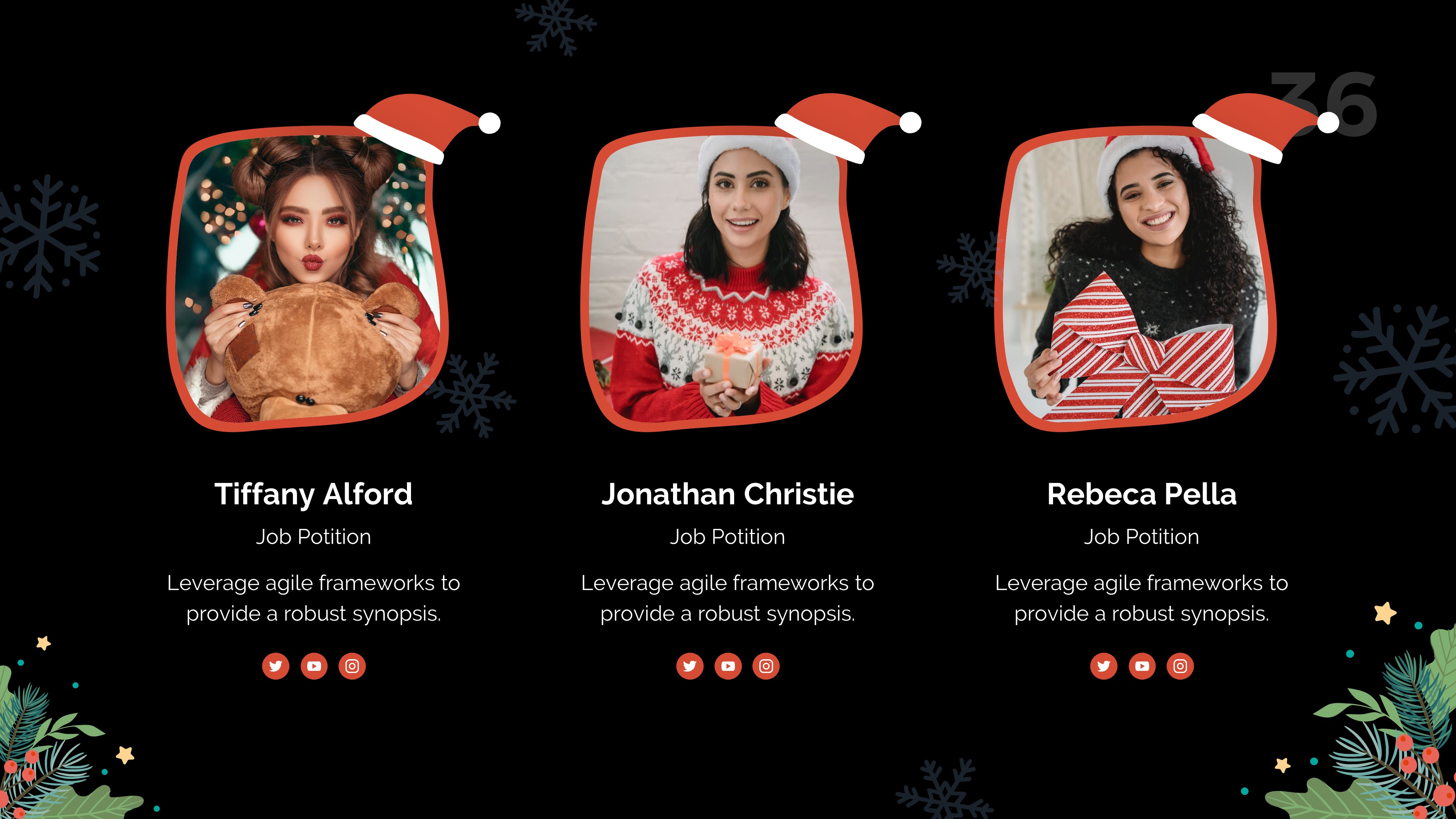 Christmas Festive Creative PowerPoint Template, Presentation Templates