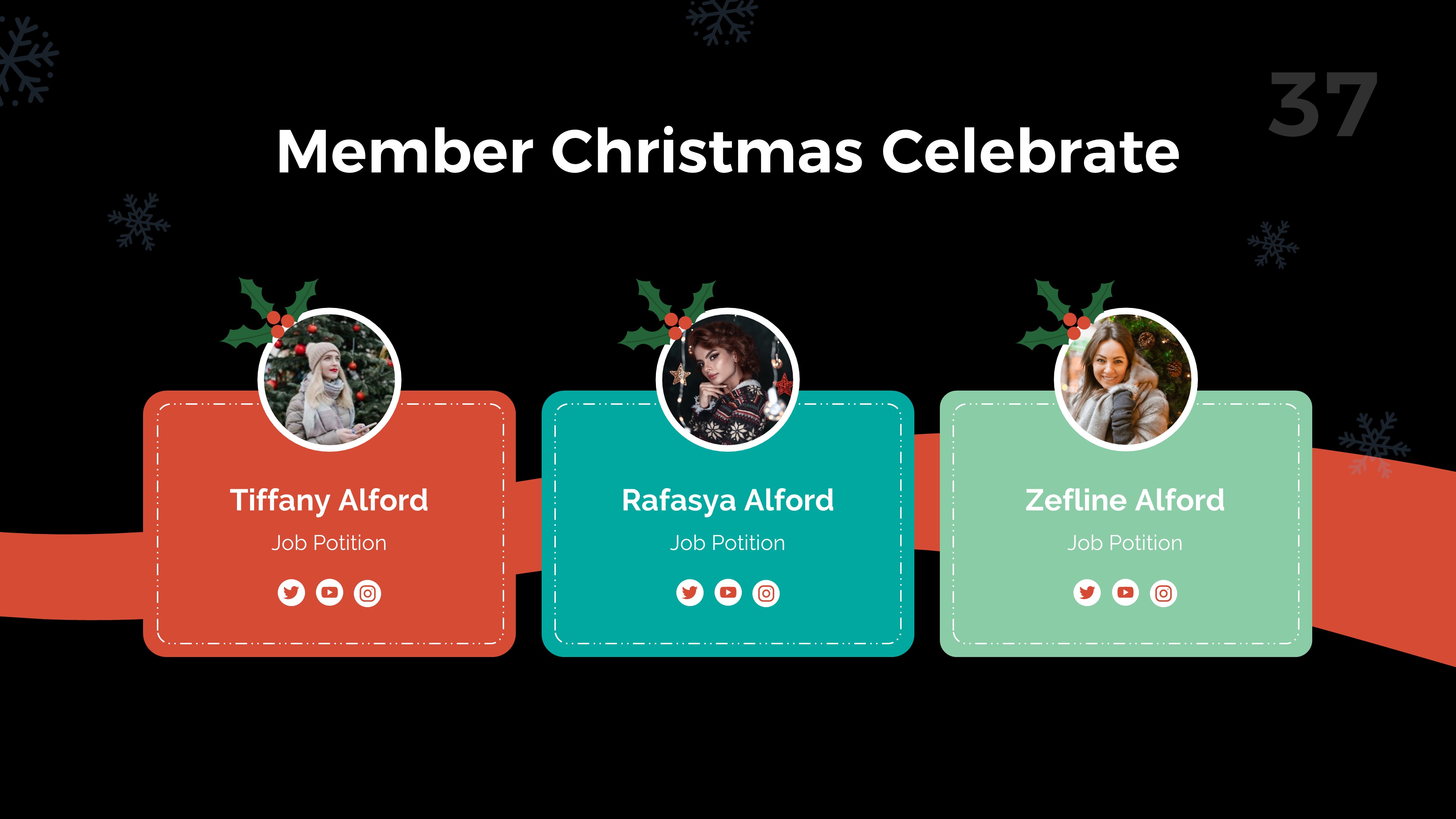 Christmas Festive Creative PowerPoint Template, Presentation Templates