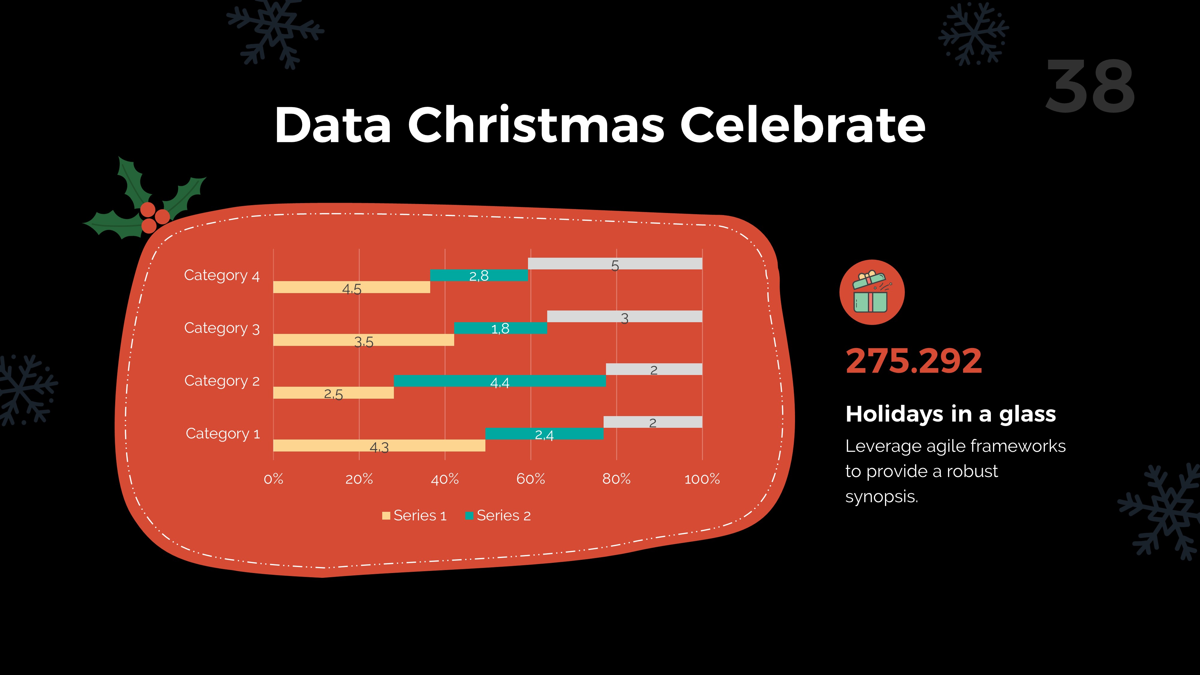 Christmas Festive Creative PowerPoint Template, Presentation Templates