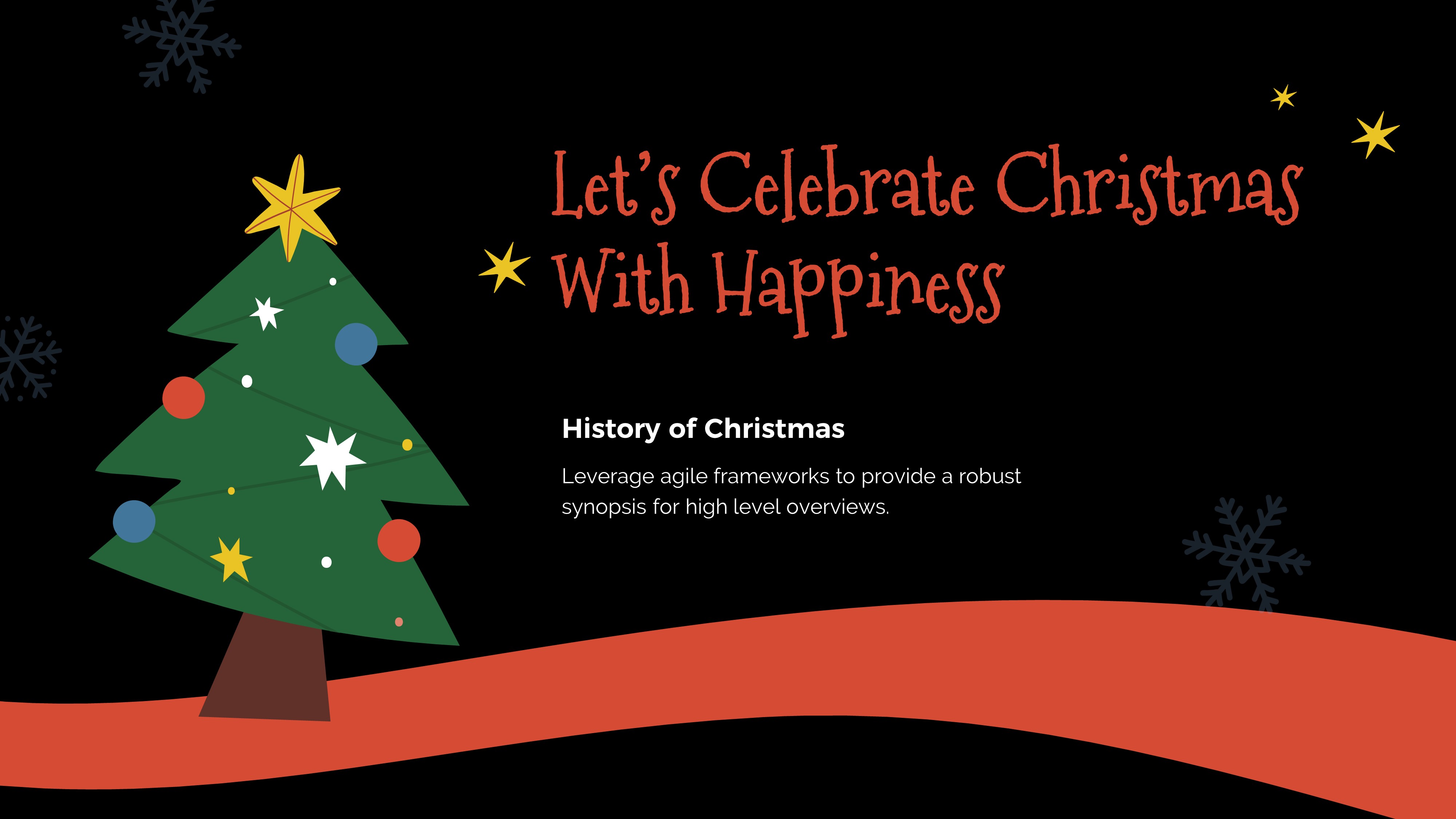Christmas Festive Creative PowerPoint Template, Presentation Templates