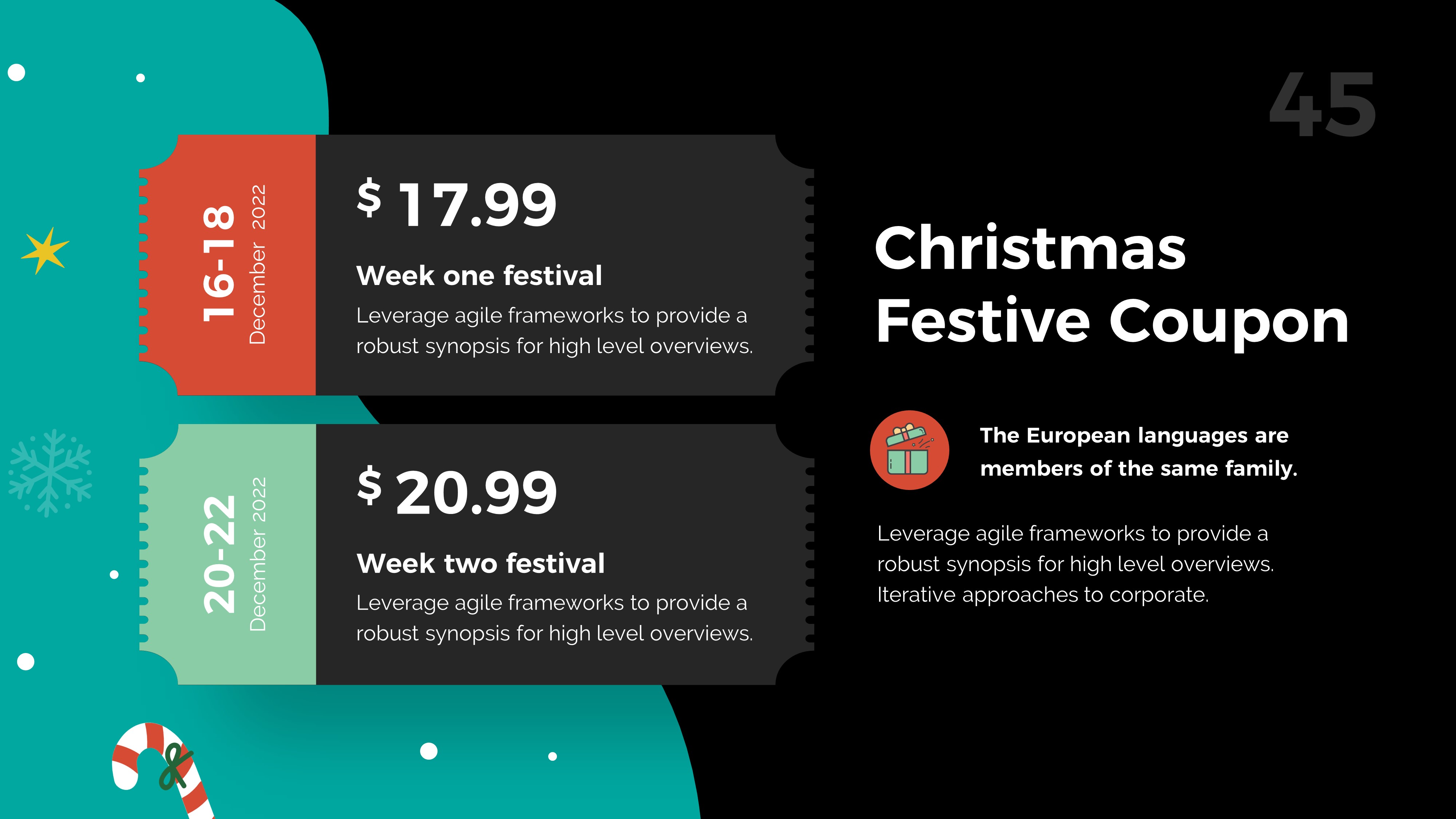 Christmas Festive Creative PowerPoint Template, Presentation Templates