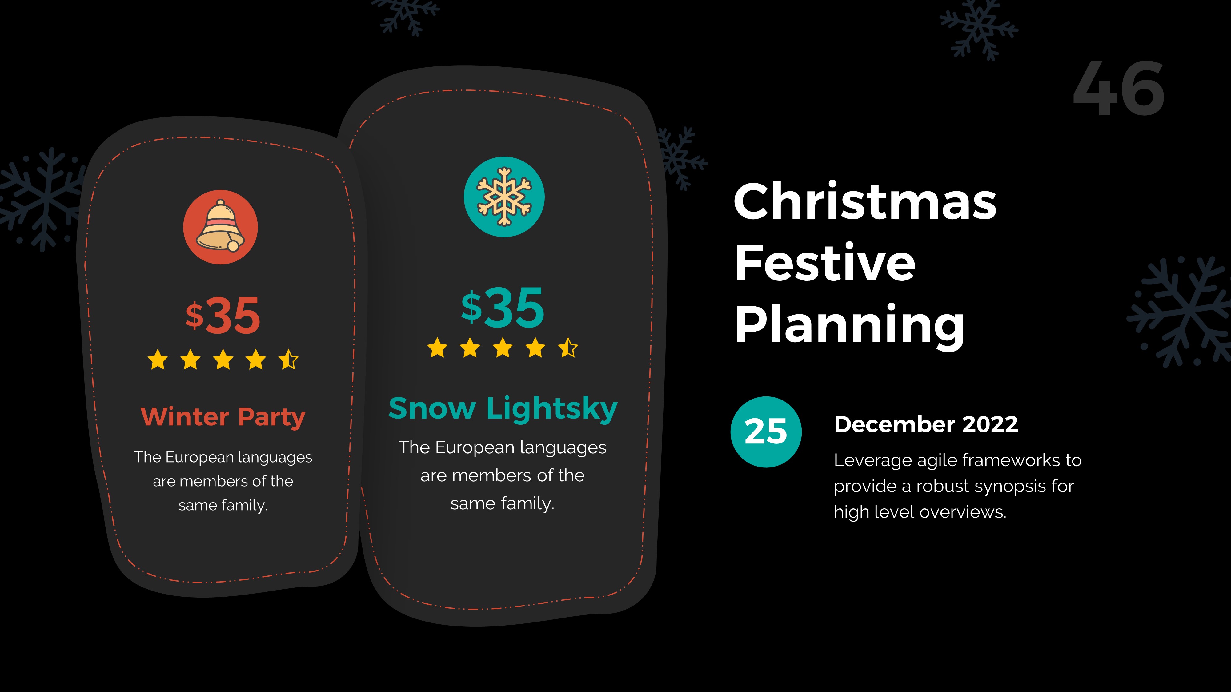 Christmas Festive Creative PowerPoint Template, Presentation Templates