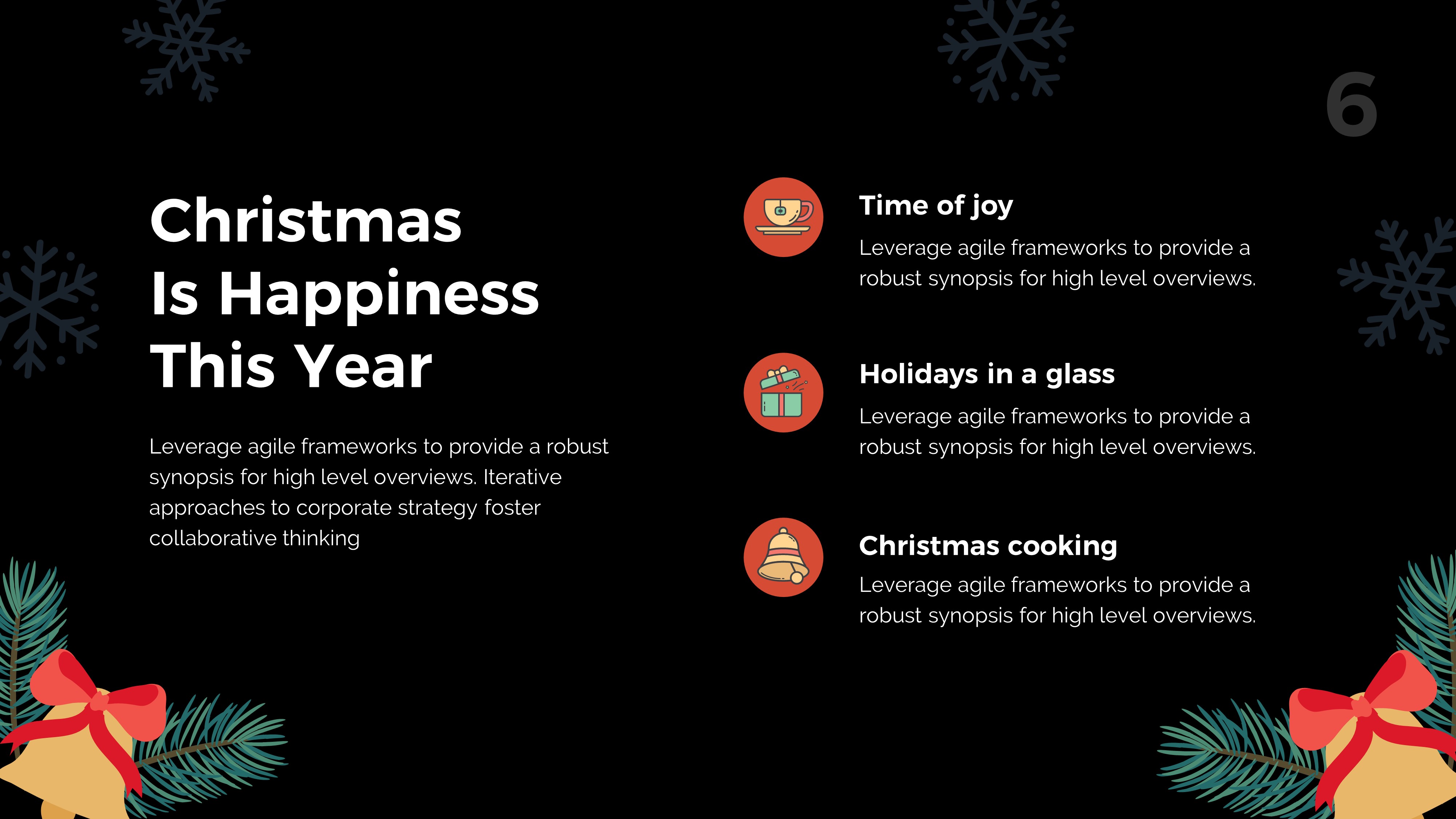 Christmas Festive Creative PowerPoint Template, Presentation Templates