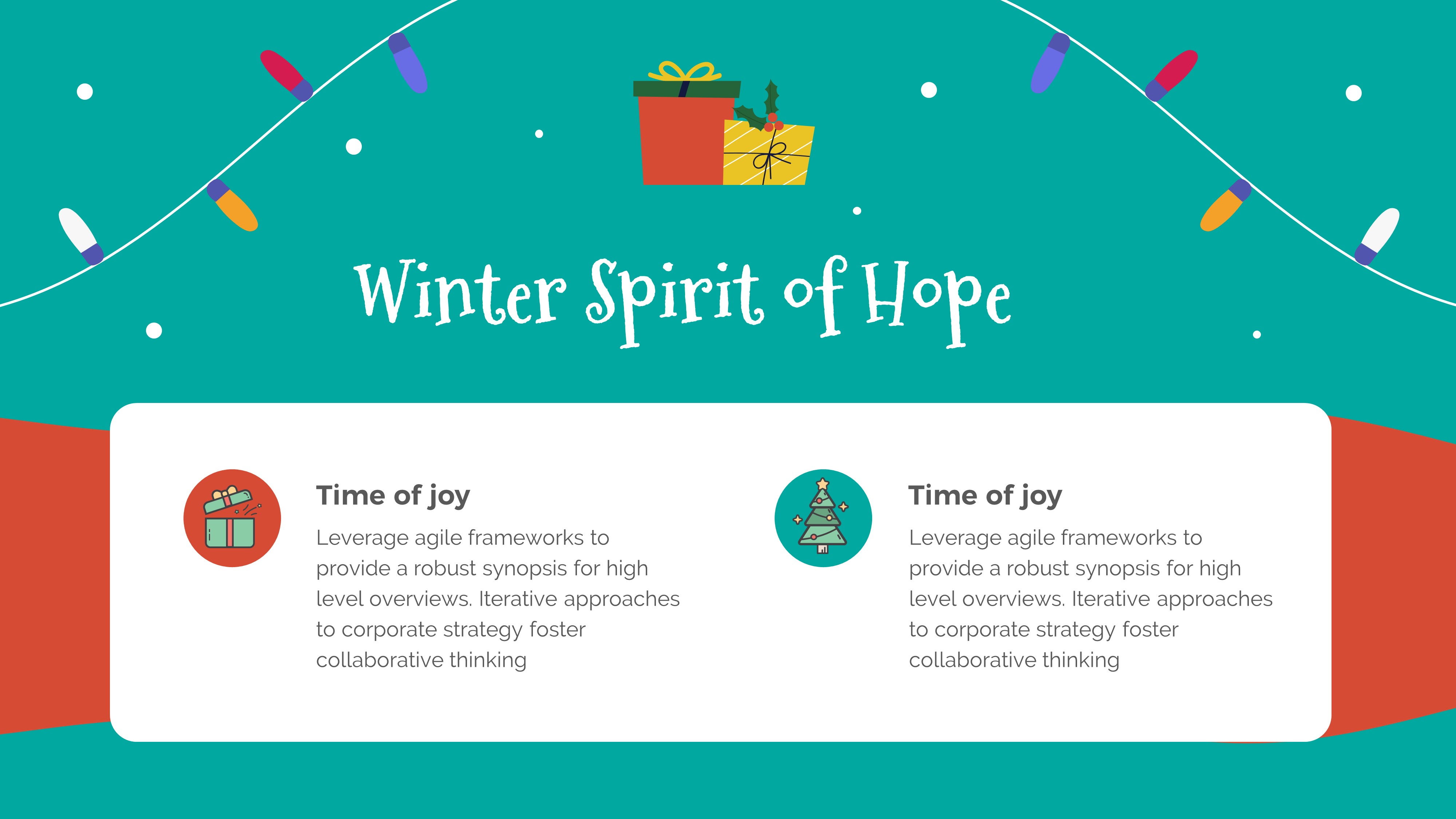 Christmas Festive Creative PowerPoint Template, Presentation Templates