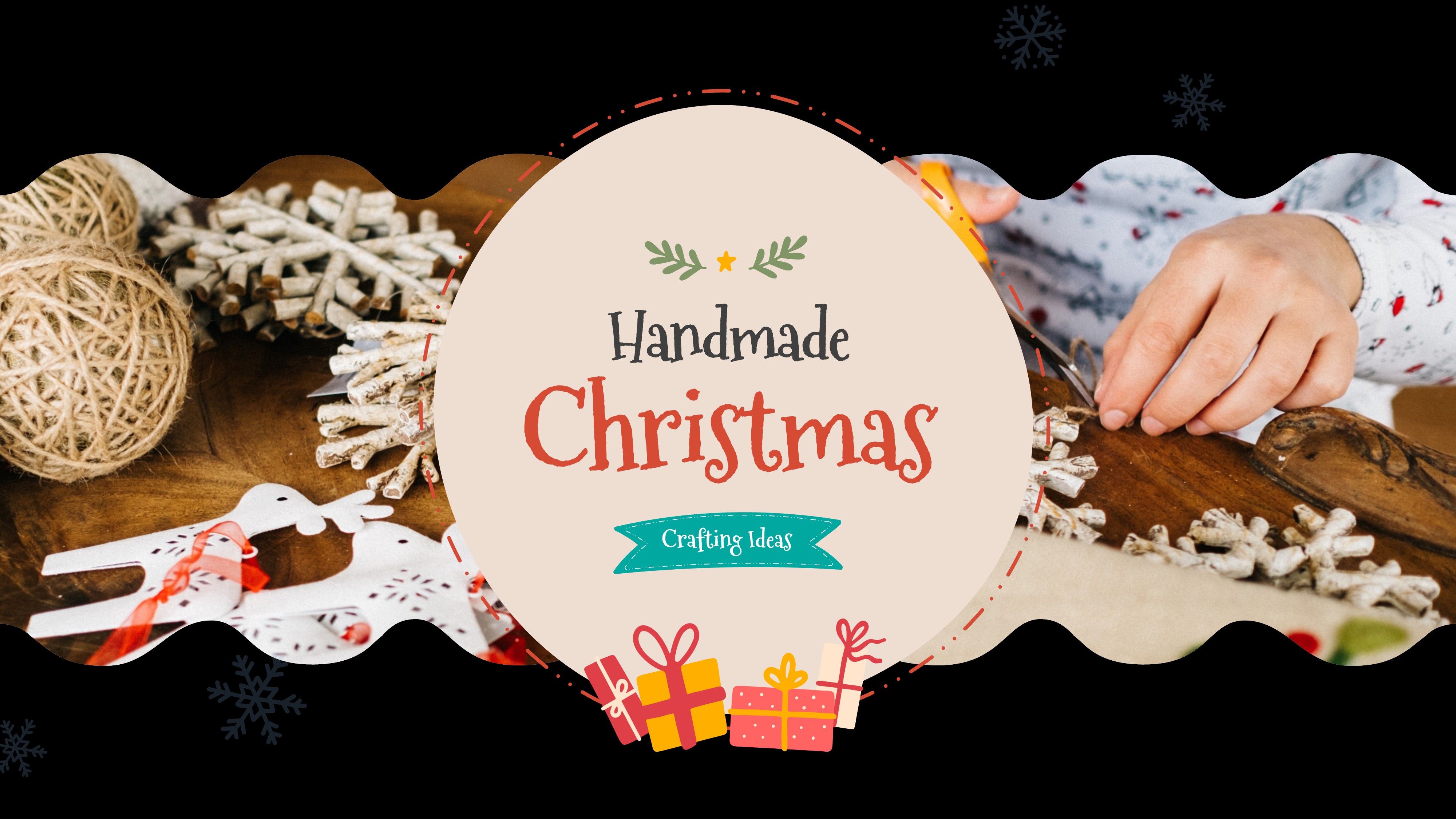 Christmas Festive Creative PowerPoint Template, Presentation Templates